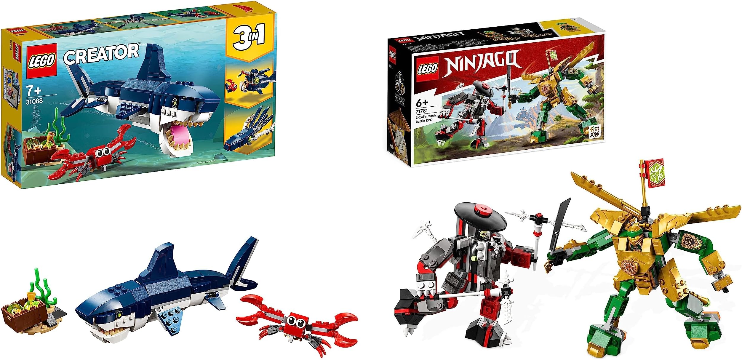 LEGO Creator Deep Sea Creatures Building Blocks for Kids (230 Pieces ...