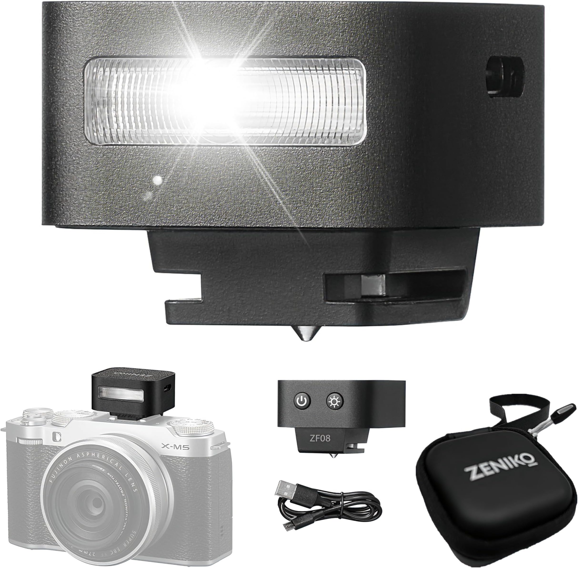 Amazon.com : ZF04 Mini Camera Flash Speedlite On Camera, 372 Full-Power ...