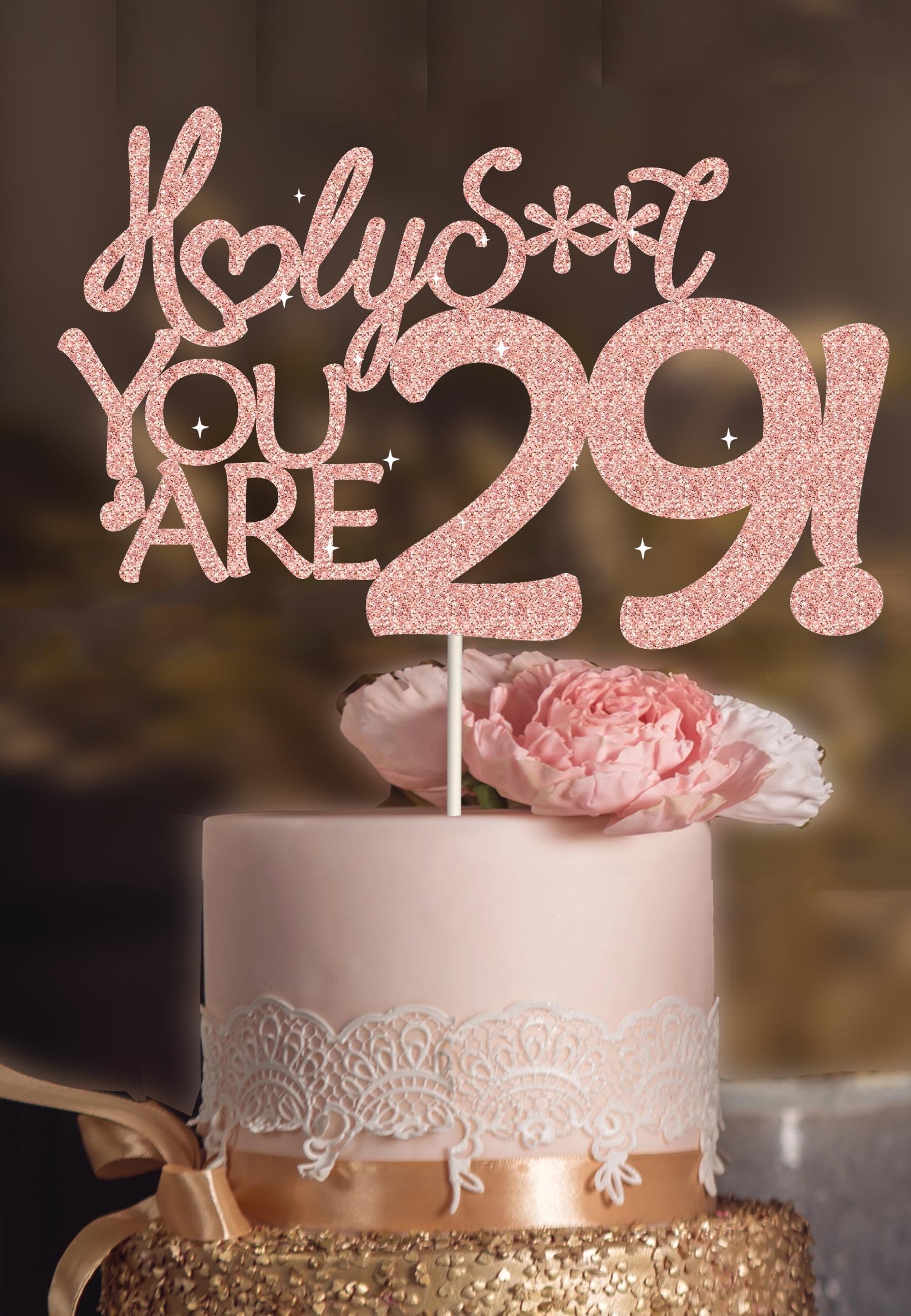 Snapklik.com : 29th Birthday Cake Topper For Women Pink 29th Birthday ...