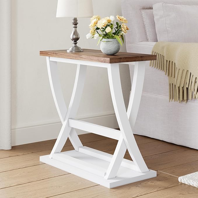 Amazon.com: ChooChoo Farmhouse End Table, Narrow Side Table with ...