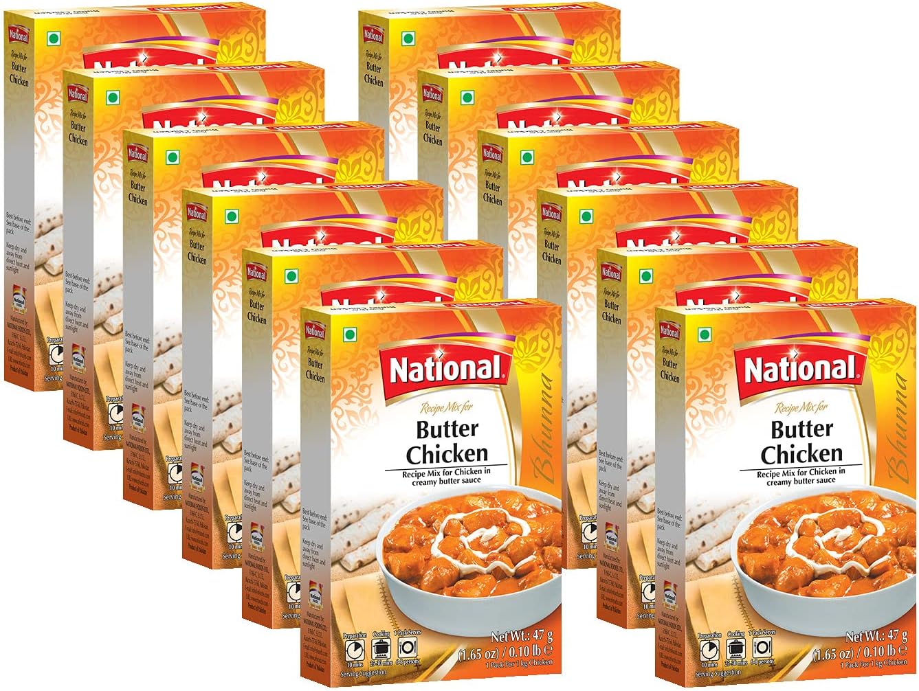 Amazon.com : National Foods Butter Chicken Recipe Mix 1.65 oz (47g ...