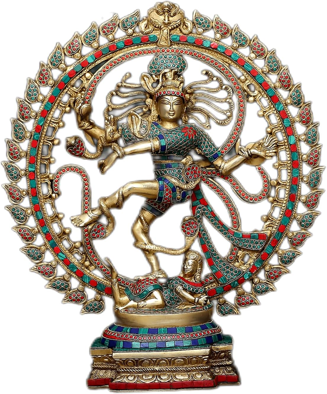 Amazon.com: Vedaayu Art & Craft Dancing Shiva Nataraj Statue Brass ...