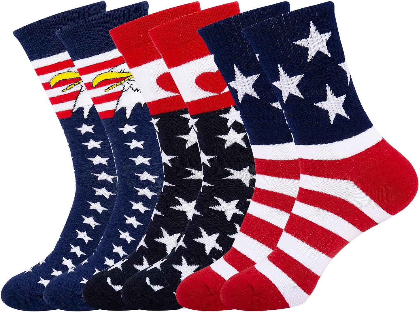Amazon.com: Evankin American Flag Socks Patriotic USA High Socks Funny ...