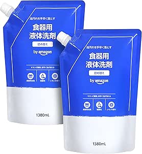 Amazon.co.jp: by Amazon 食器用洗剤 液体タイプ 詰替え 大容量 2760ml (1380ml x 2袋) : ドラッグストア