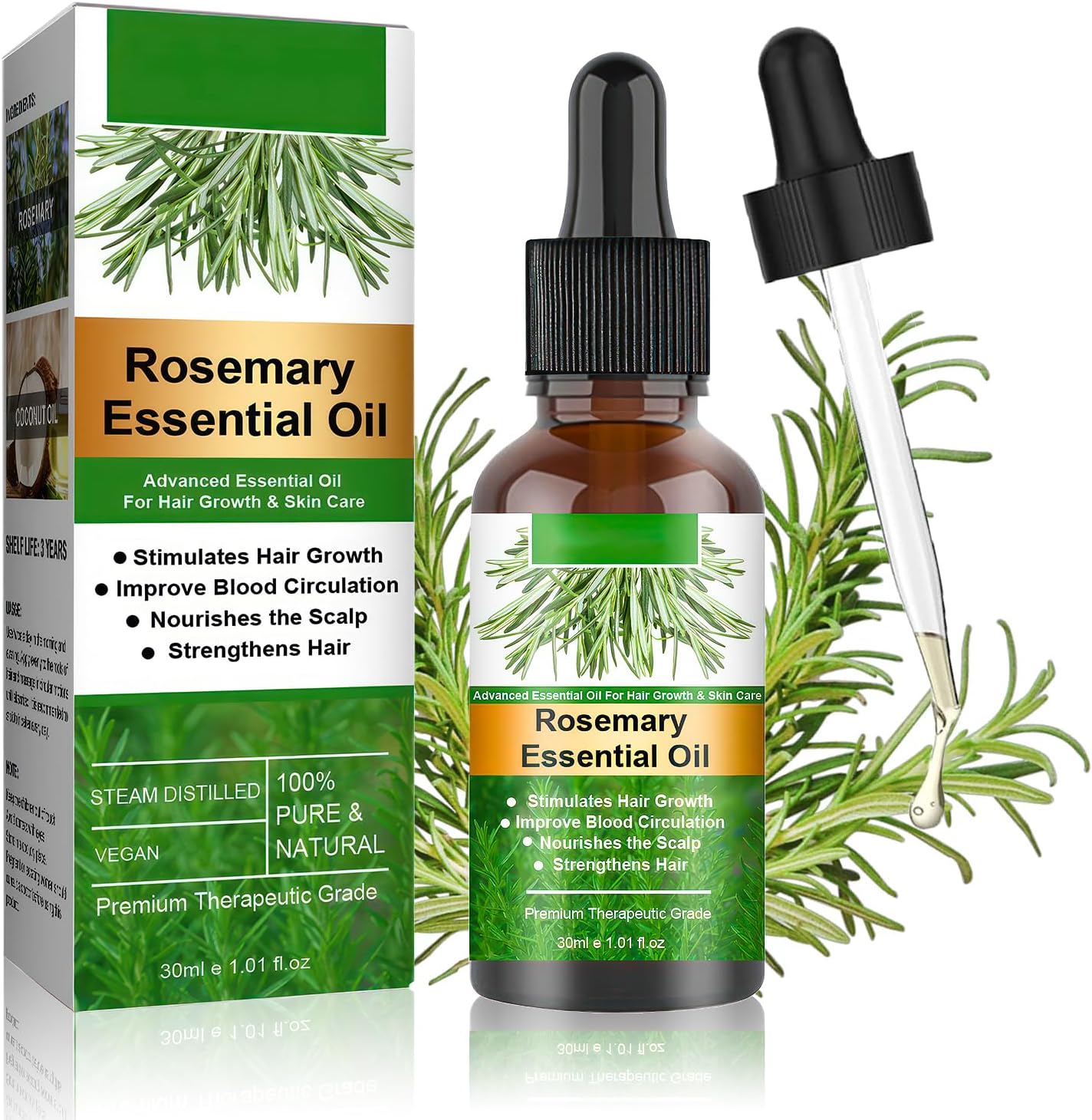 Amazon.com: Rosemary Oil for Hair Growth, Organic Hair Growth Rosemary ...