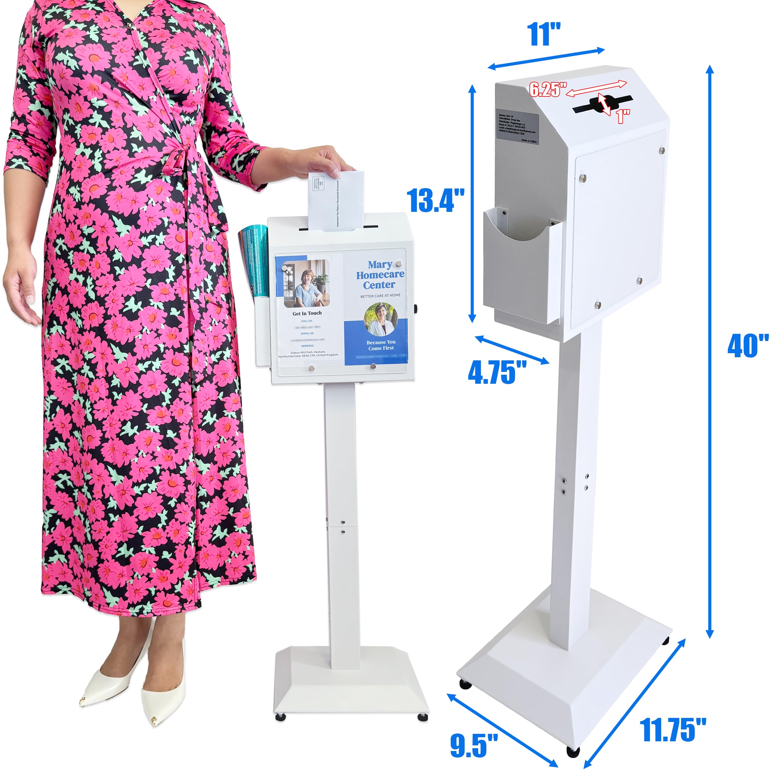 Large Ballot Box D26-H - Suggestion Box With Stand, Floor Standing ...