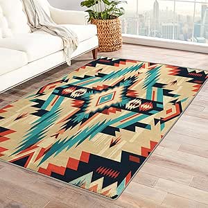 Amazon.com: Aztec Rug & Home Decor - Washable Rug 5x8 - Southwestern ...
