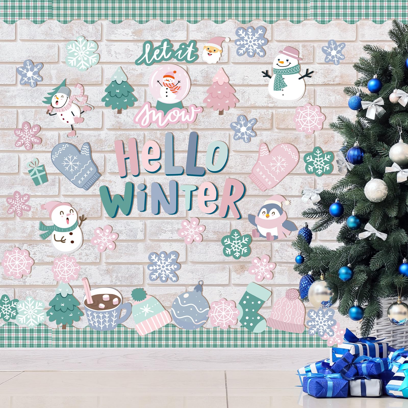 Snapklik.com : Pasimy Winter Bulletin Board Decorations Hello Winter ...