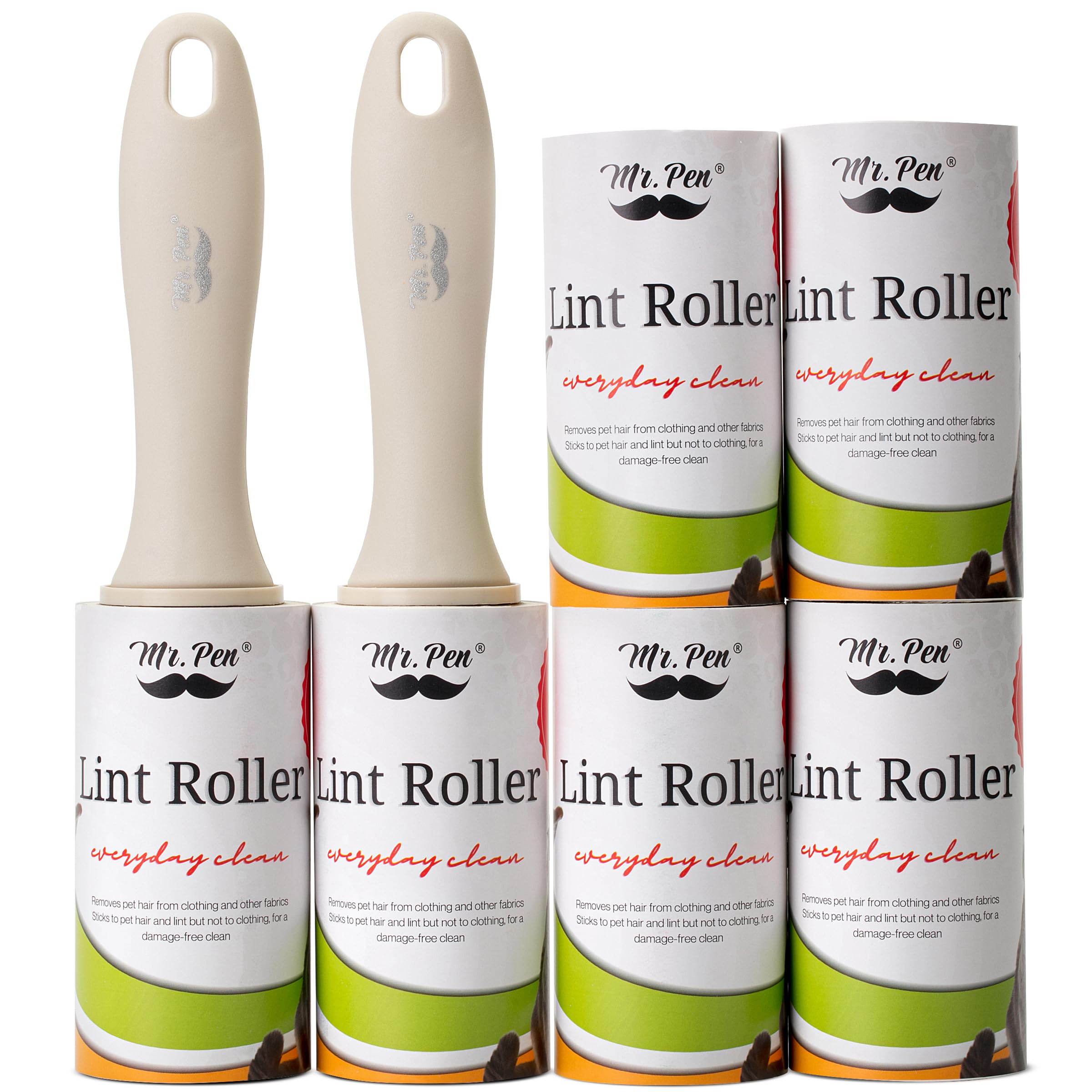 Amazon.com: Mr. Pen- Lint Rollers, 2 Handle with 6 Refills, 540 Sheets ...