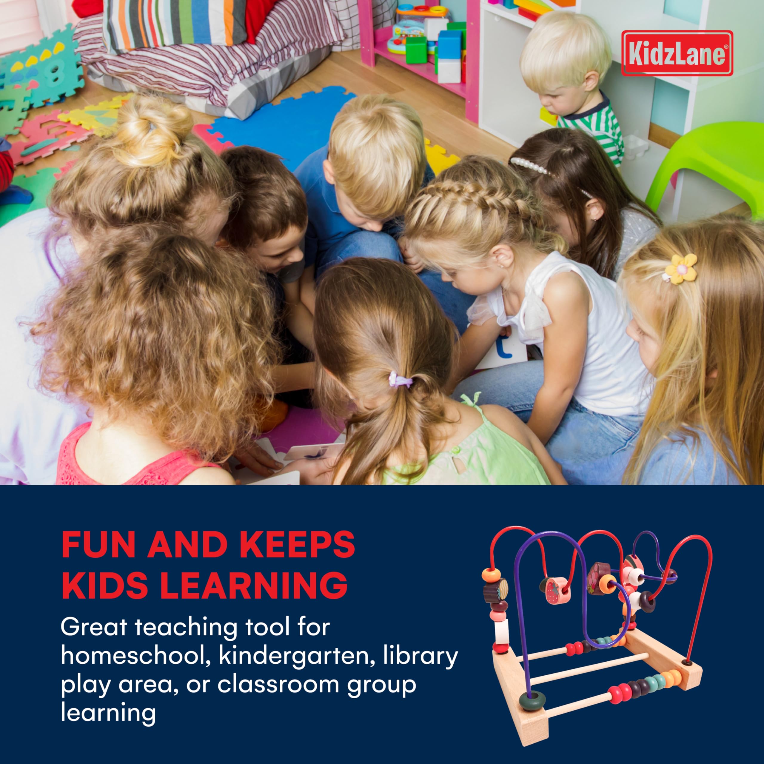 Snapklik.com : Kidzlane Wooden Roller Coaster Baby Toddler Toys ...