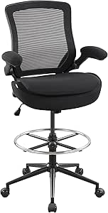 Amazon.com: BOJUZIJA Drafting Chair Tall Office Chair, Ergonomic ...