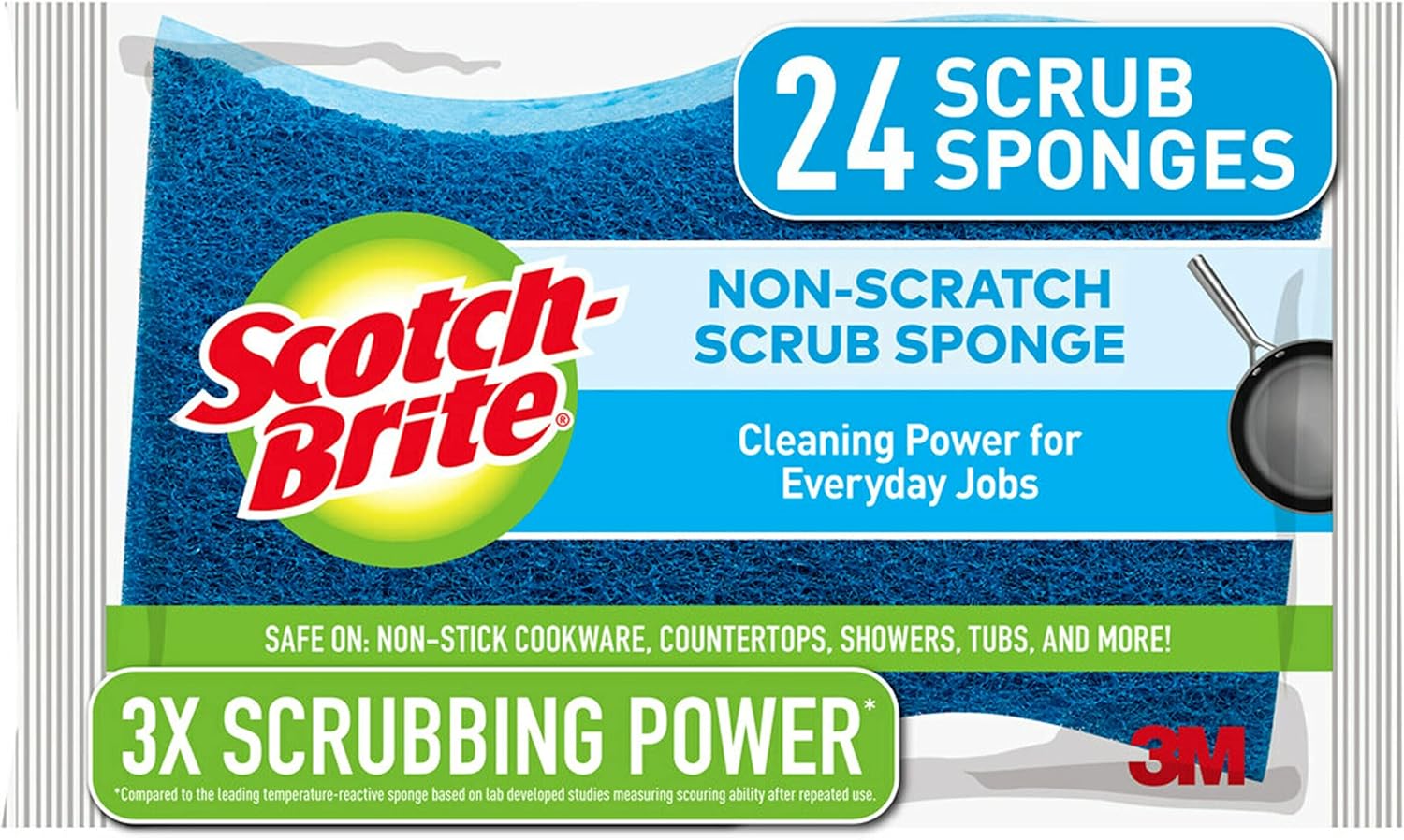 Amazon.com: Scotch-Brite Non-Scratch Scrub Sponges, for Washing Dishes ...