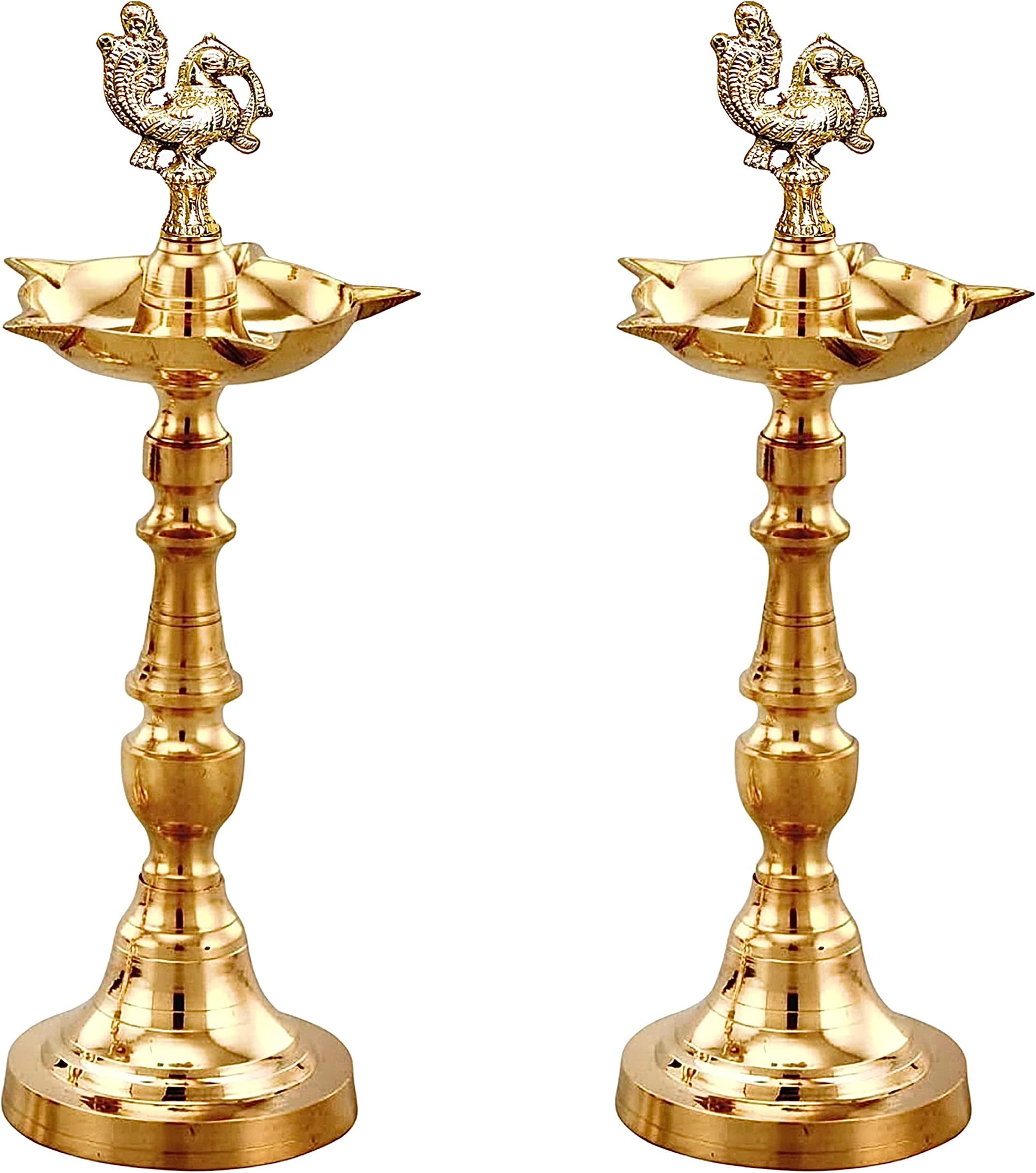 Buy Brass Gallery Brass Diwali Puja Oil Diya Kashi Samayi (Gold ...