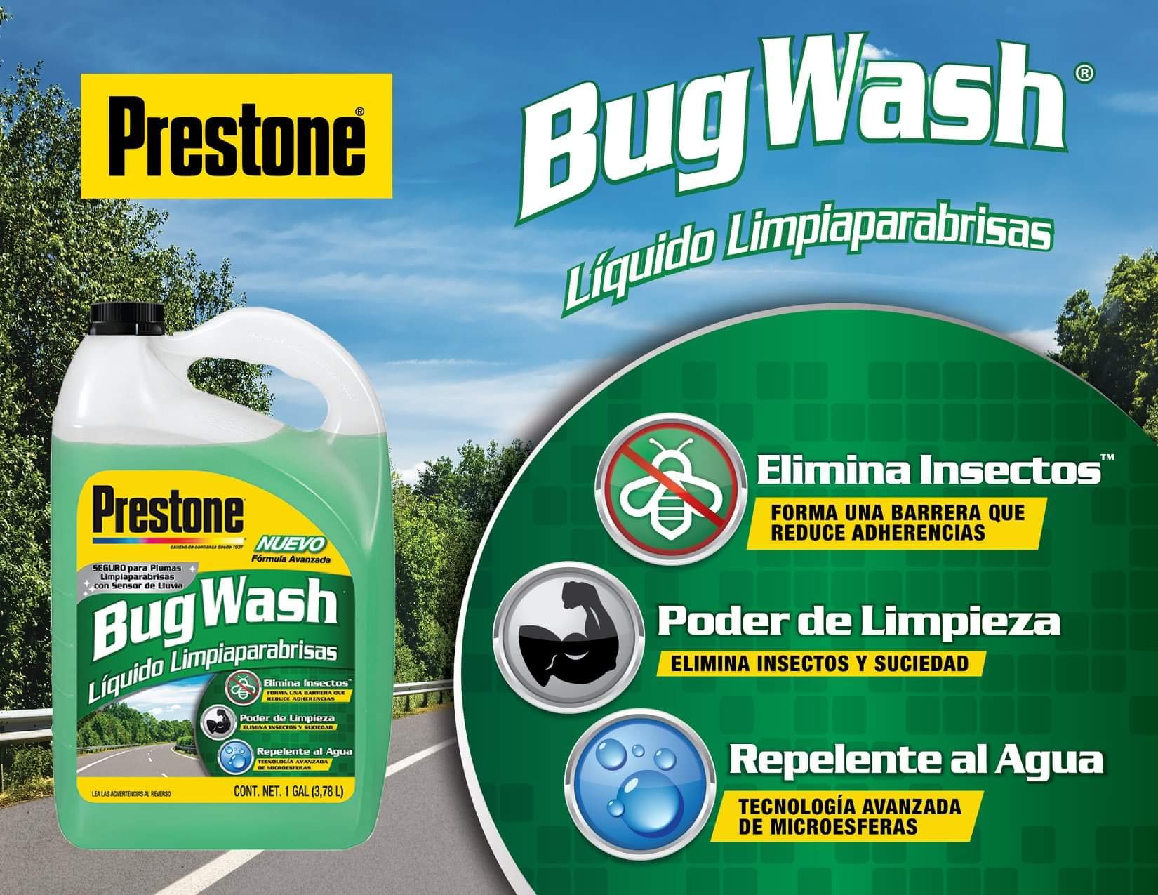 Logotipo Del Líquido Lavaparabrisas BUGOFF | Líquidos Para