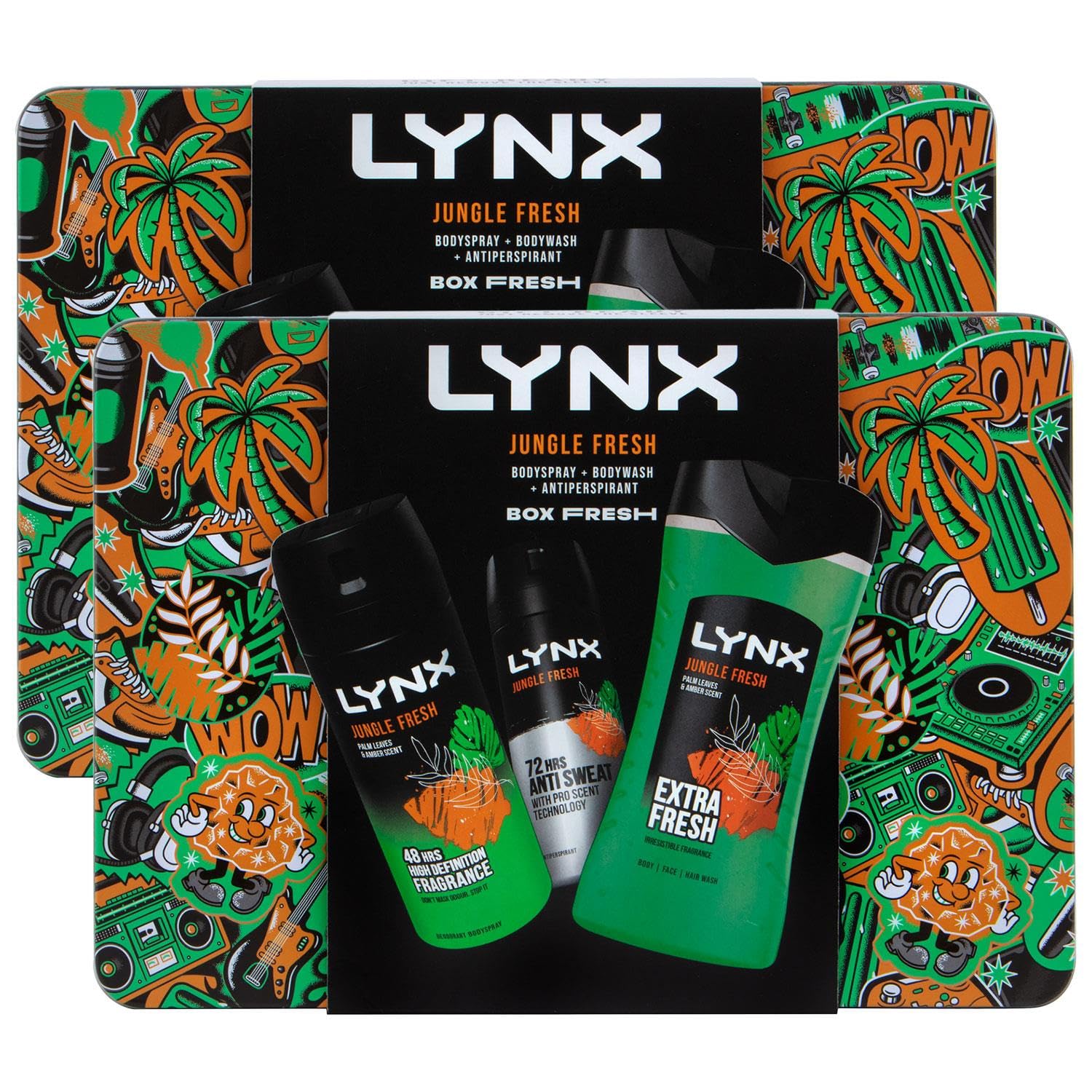 Lynx BOX FRESH Jungle Fresh 3in1 Bodywash 225 ml, 48H High Definition ...