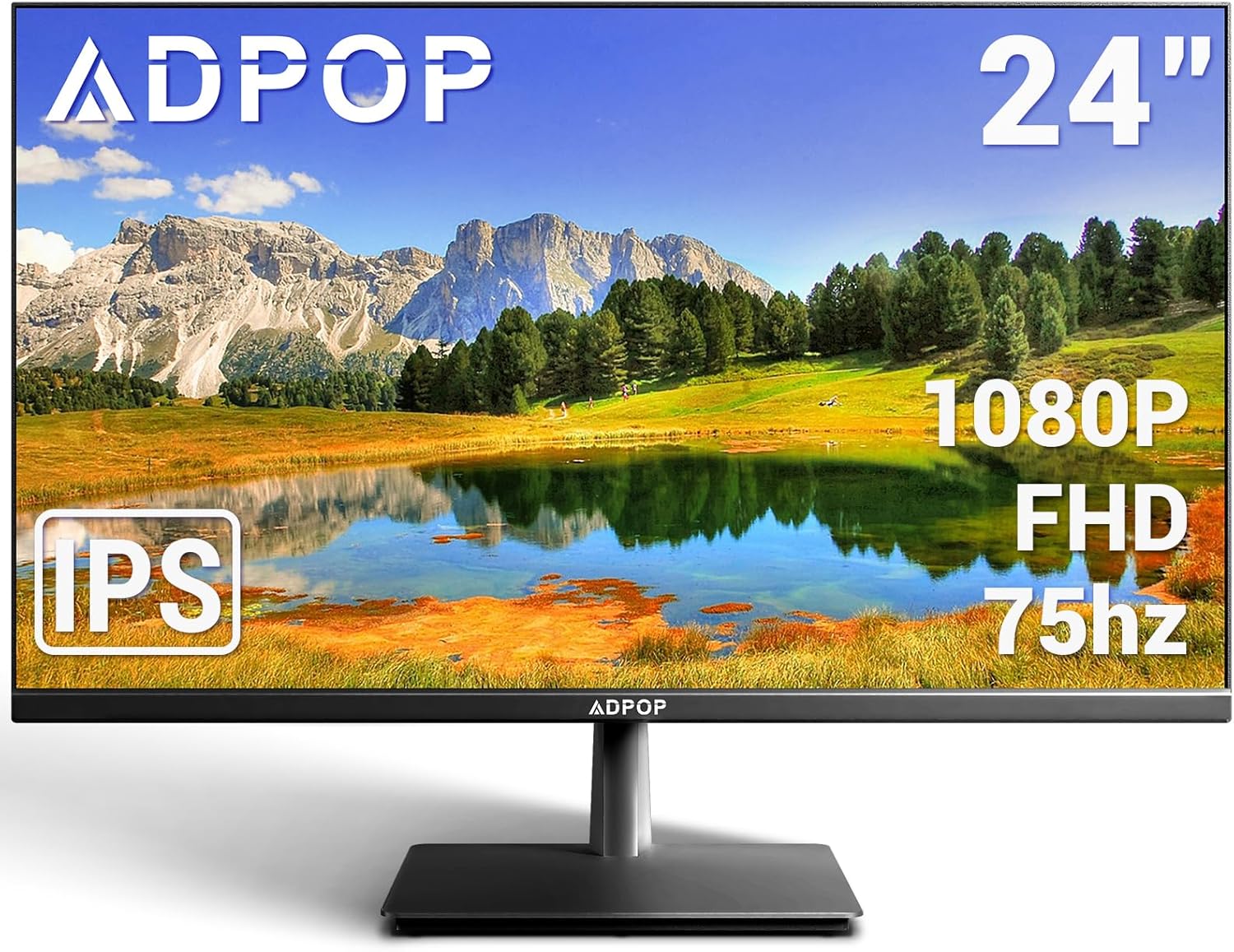 Amazon.com: ADPOP 24 Inch Computer Monitor IPS Screen FHD 1080p PC ...