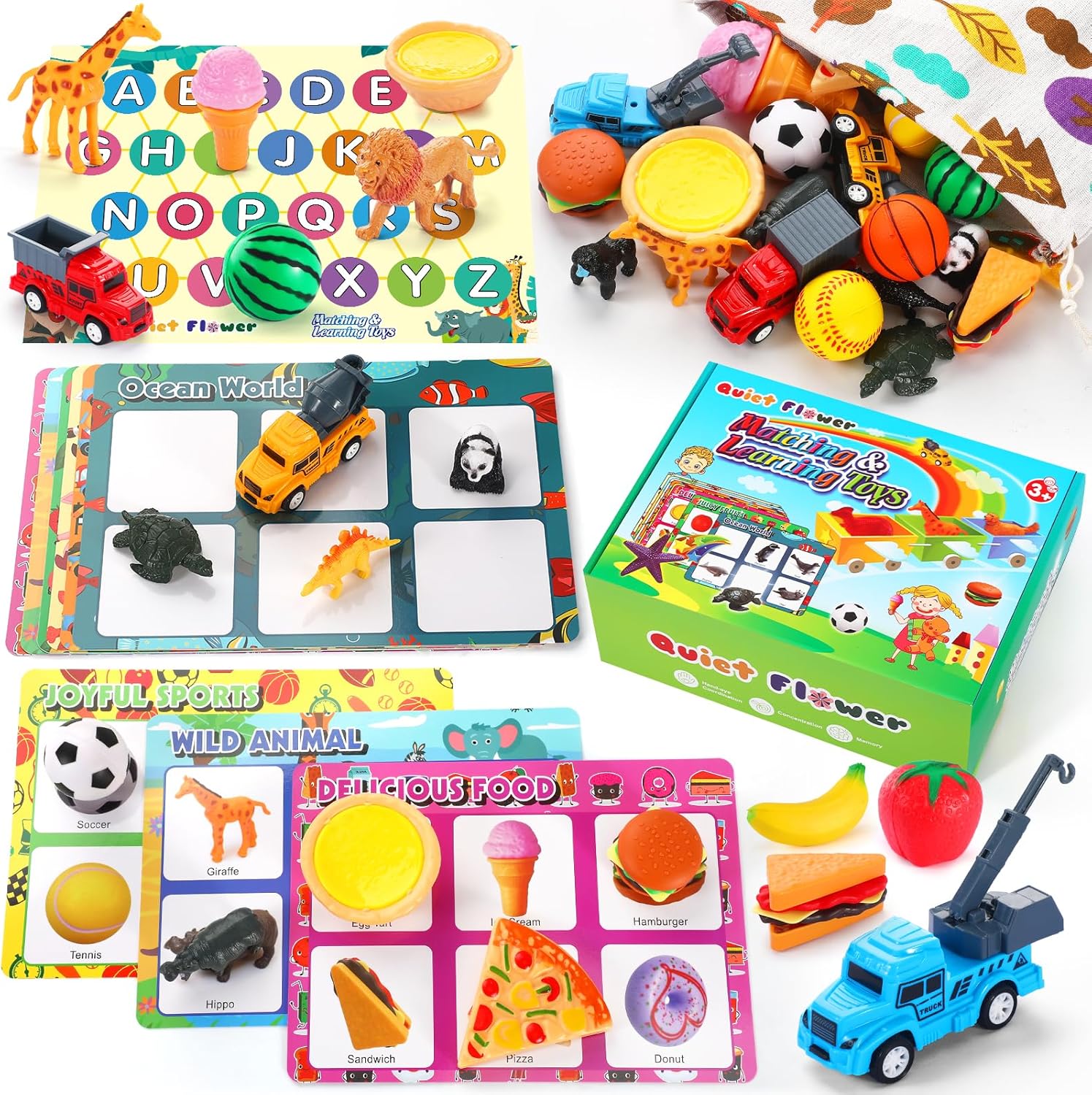 Amazon.com: Quiet Flower Sorting Toys for Toddlers, Sensory Toys for ...