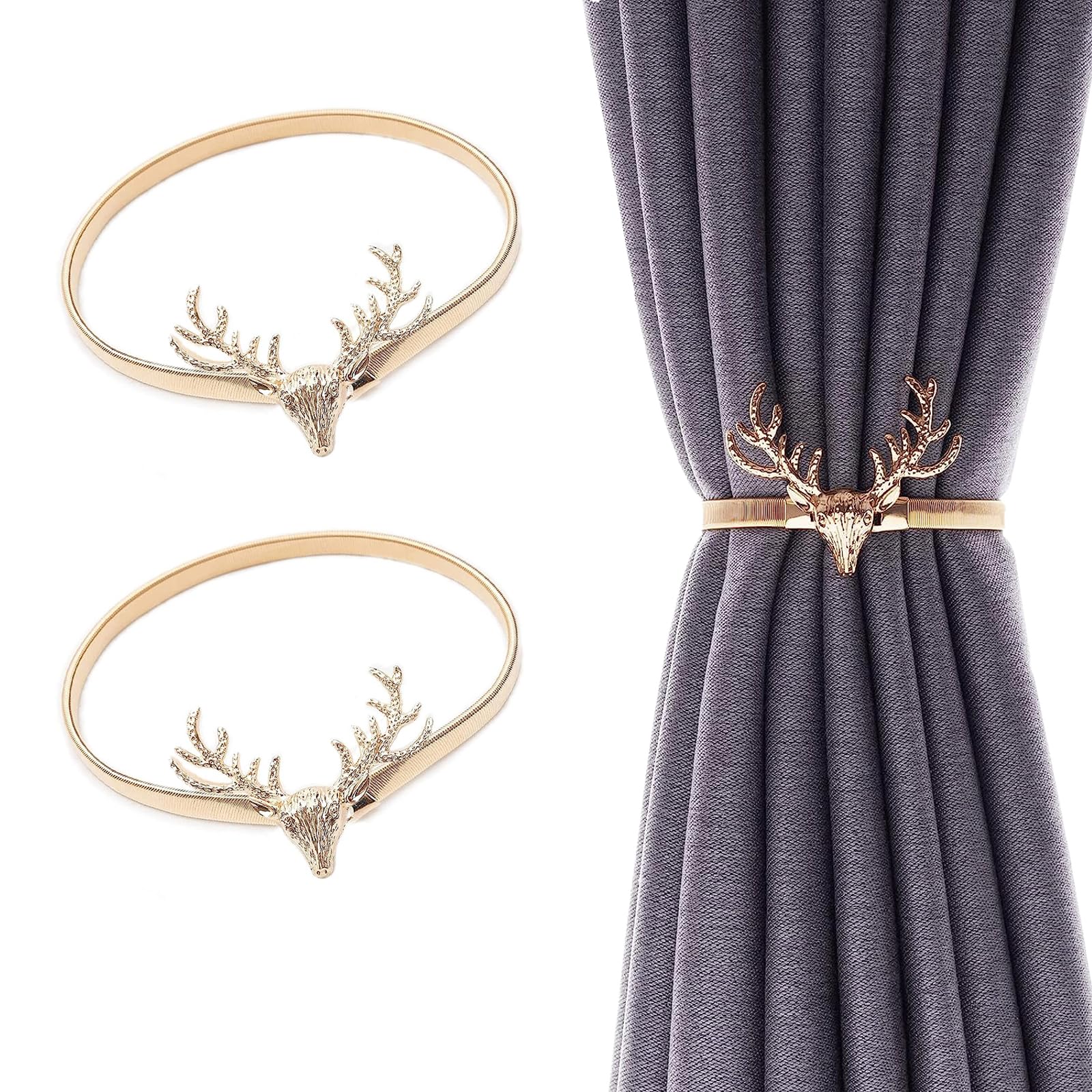 Amazon.com: Curtain Hold Backs for Curtains Shiny Metal Curtain ...