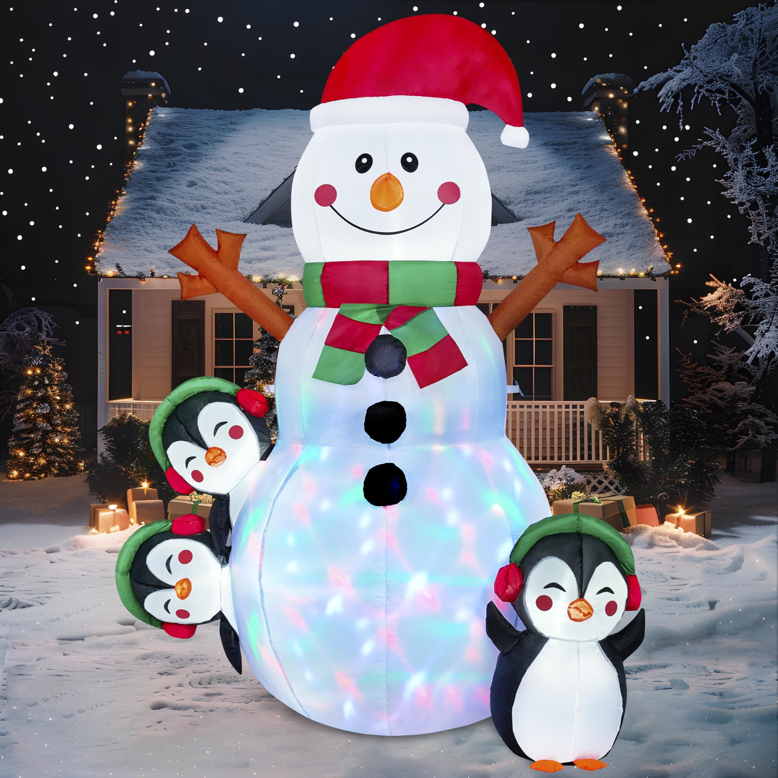 Joiedomi 6 FT Christmas Snowman Inflatable Outdoor Decoration, Snowman ...