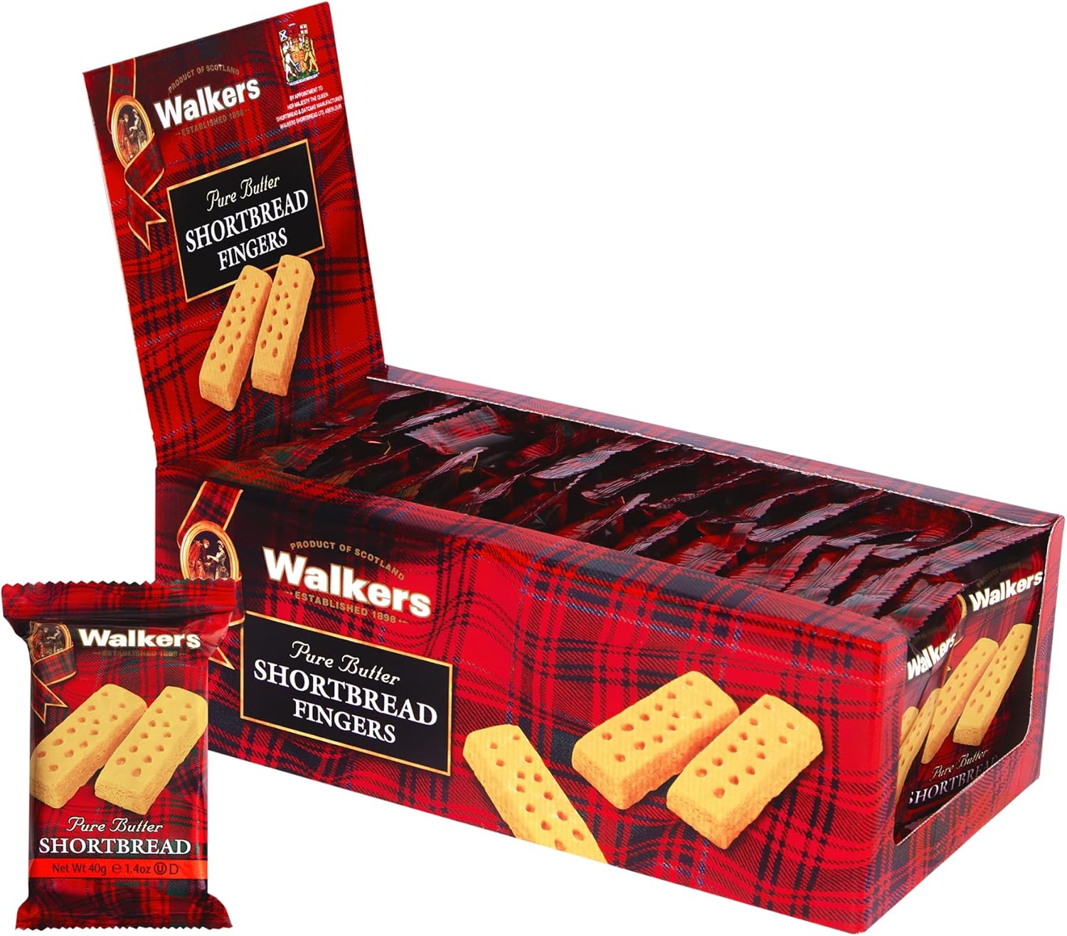Walkers Shortbread Fingers, 2-Count Cookies Packages (Pack of 24 ...