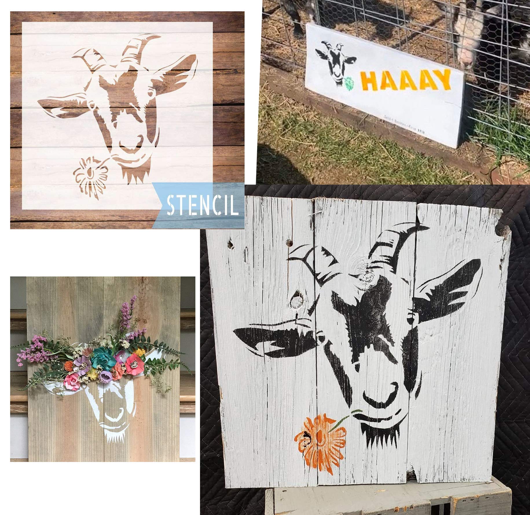 Stencils Farm Style Country Floral Stencil Flower And Botanical