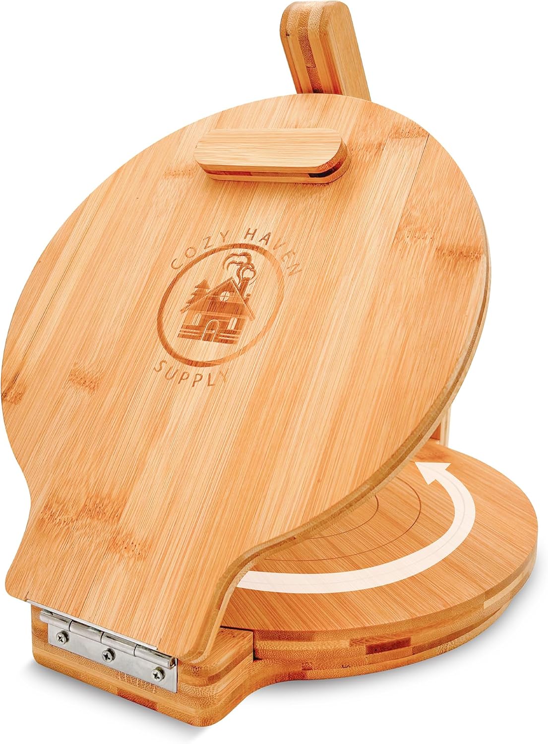 Amazon.com: Rotating Bamboo Tortilla Press, Roti, Chapati Press, 8-inch ...