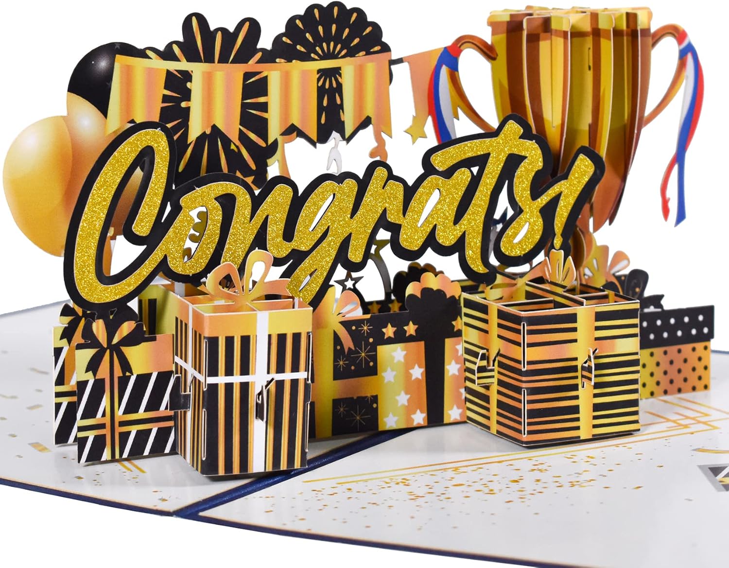 Amazon.com : GREETING ART Pop Up Congrats Cards,3d Greeting Card ...