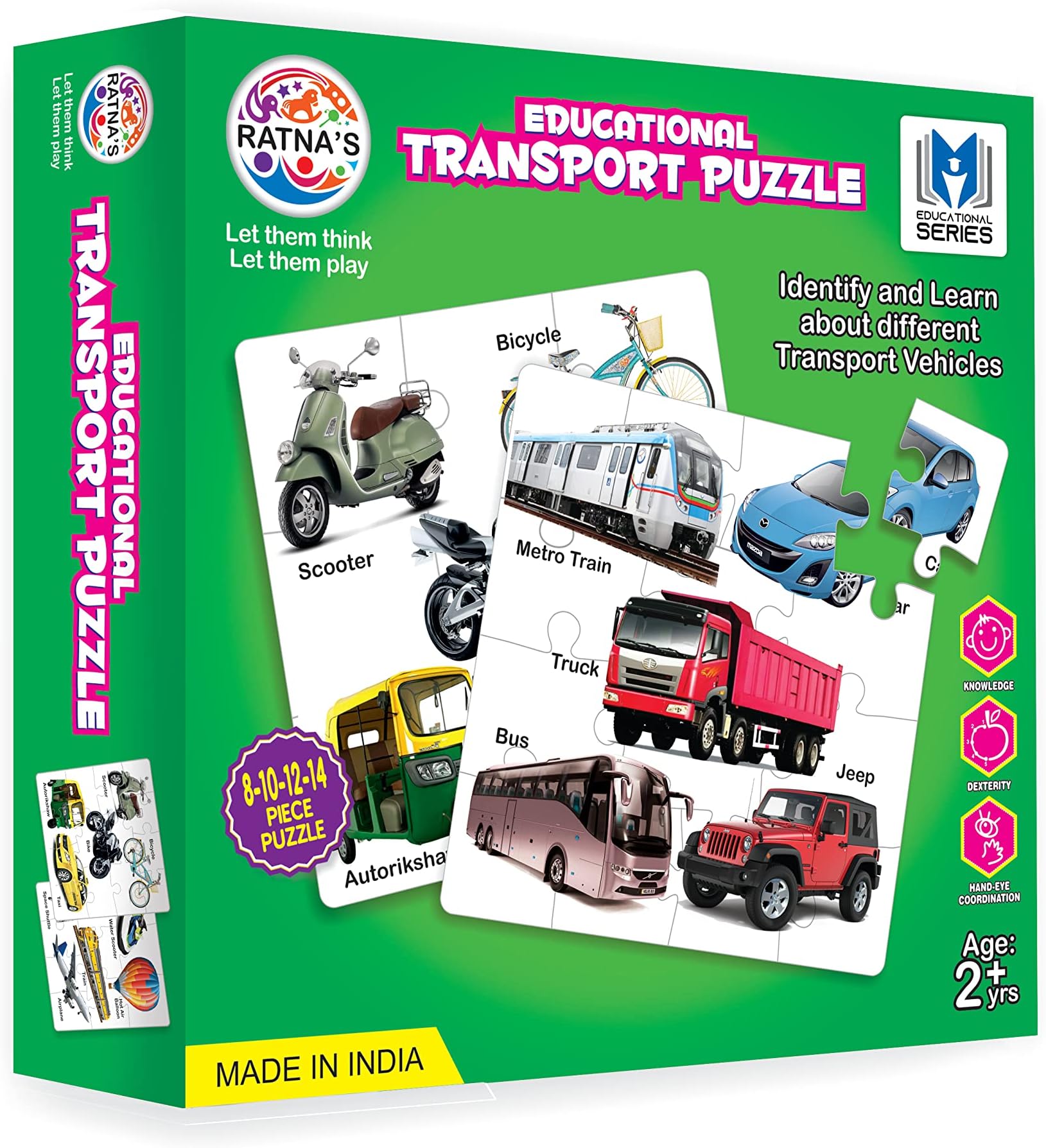 Buy Play Poco - 4 in a Box Vehicles Puzzle for Kids - Ages 3 to 8 ...