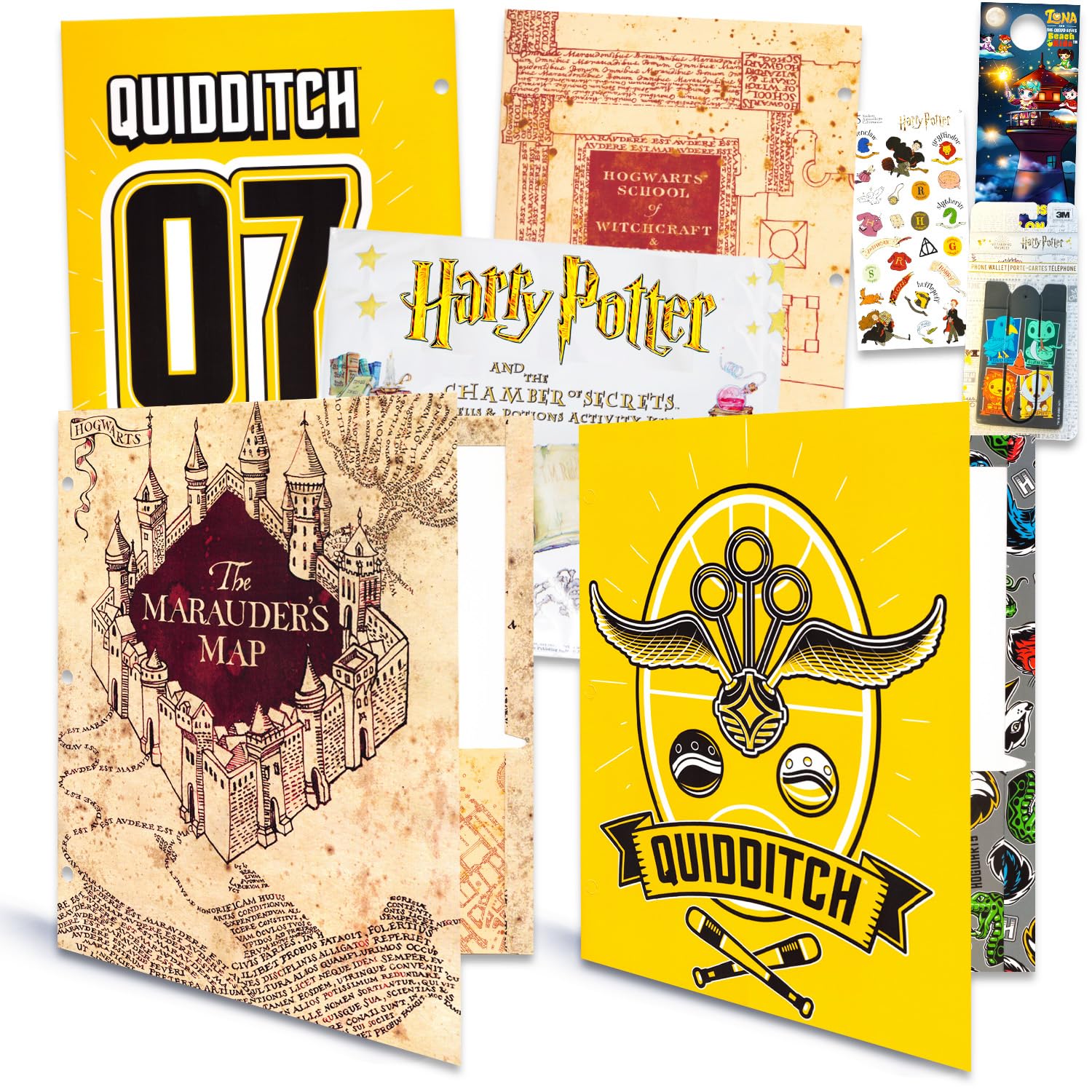 Amazon.com : Harry Potter Folders for School - Bundle Includes 4 Harry ...