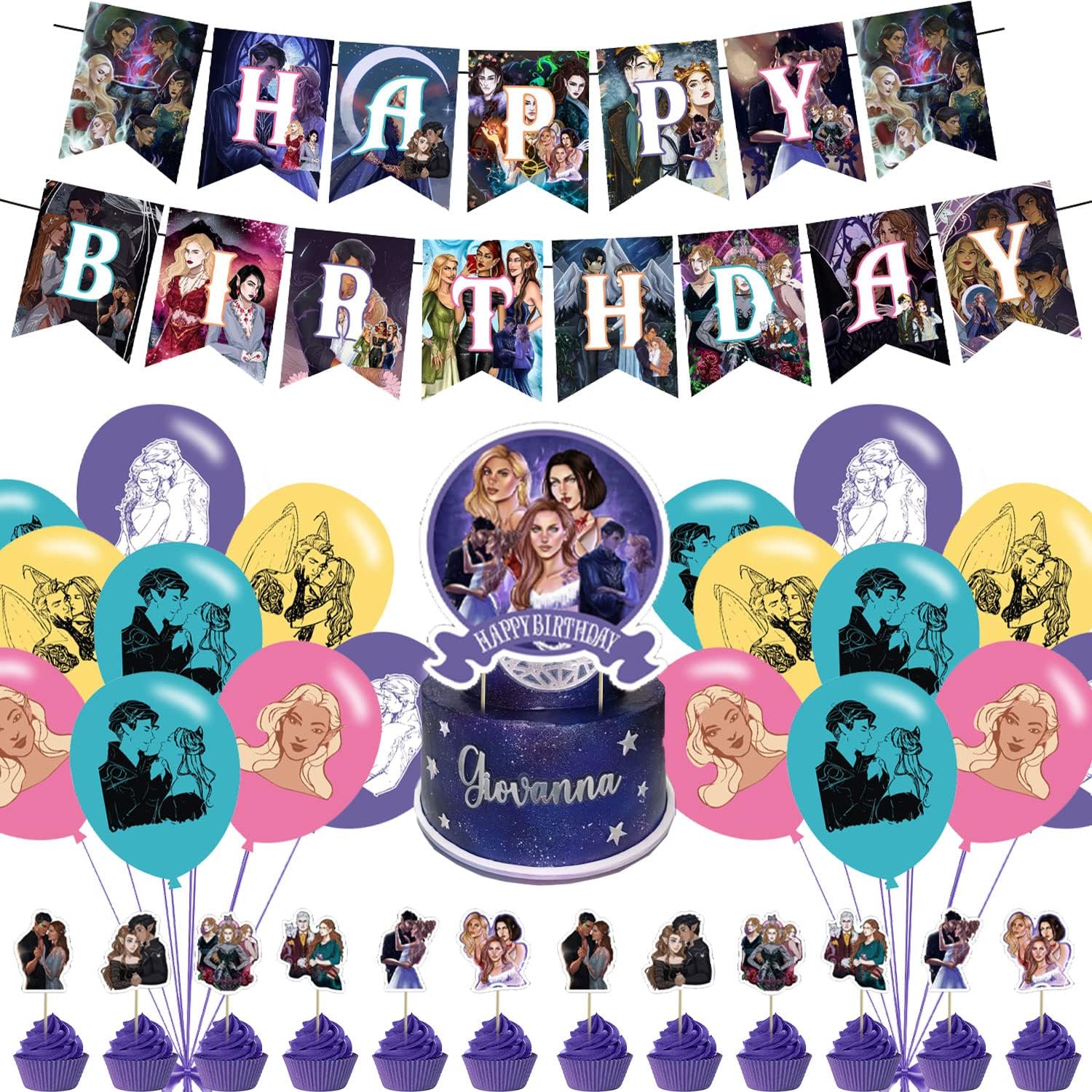 Amazon.com: 32 Acotar Theme Birthday Party Decorations,Party Supply Set ...
