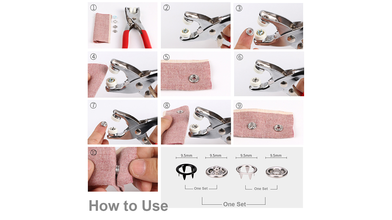 Watch Installation method of Snap Fasteners on Amazon Live