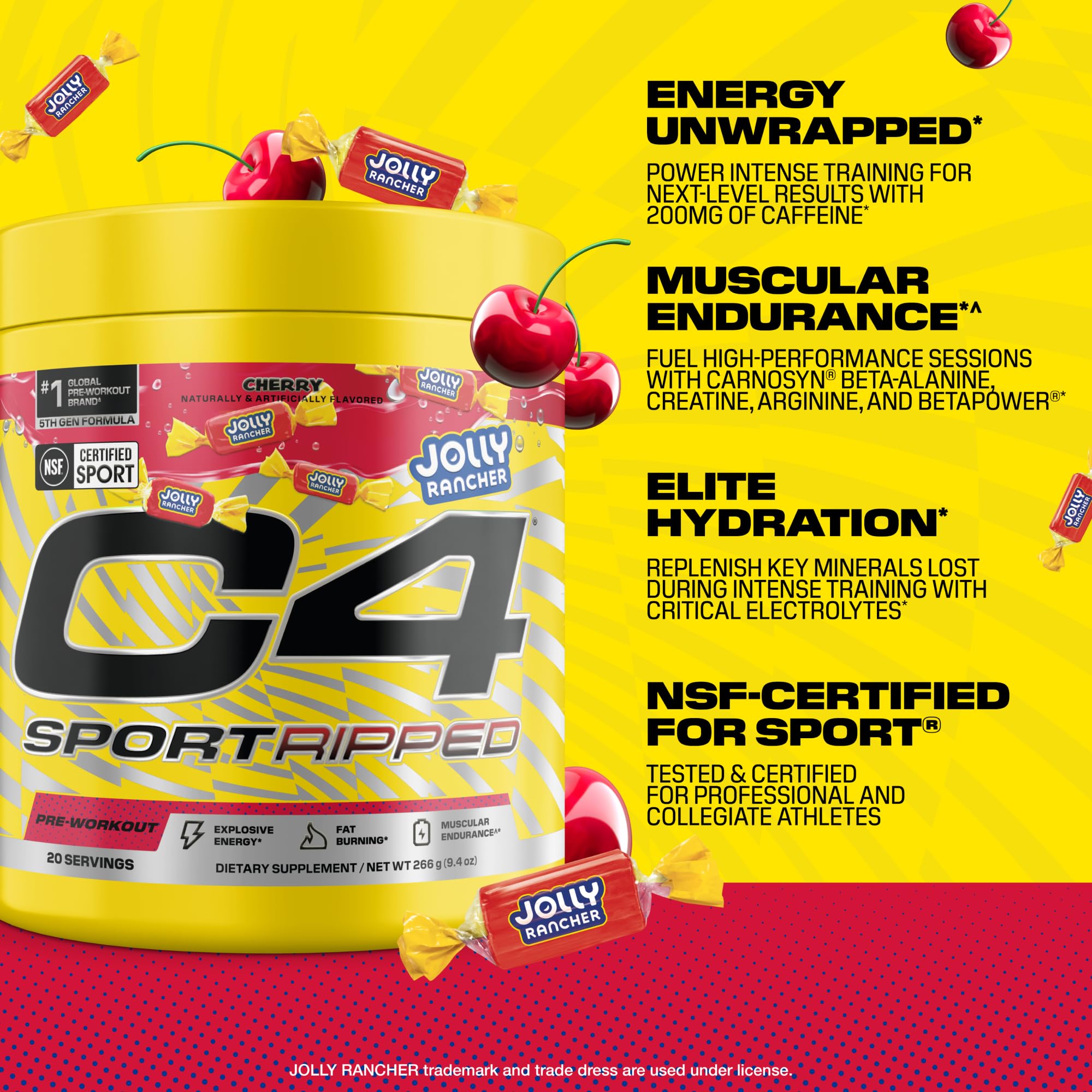 Snapklik.com : C4 Sport Ripped Pre Workout Powder - Jolly Rancher ...