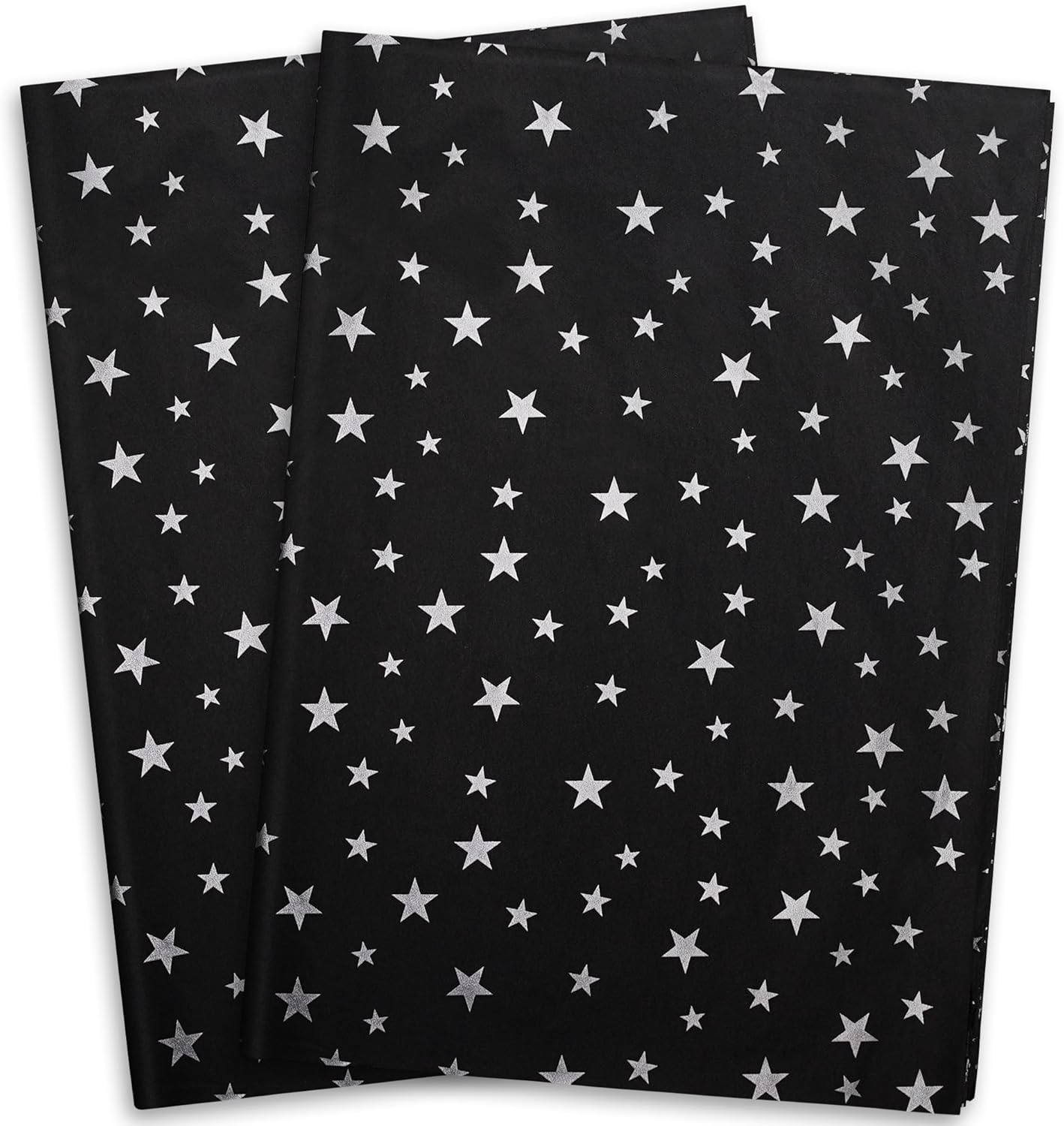 Amazon.com: MR FIVE Black Silver Star Tissue Paper Bulk,20" x 28",Black ...