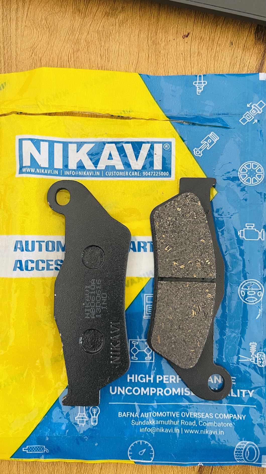 NIKAVI DP1_DP11 Front&Rear - Combo Brake Disc Pads for Bajaj Pulssr ...