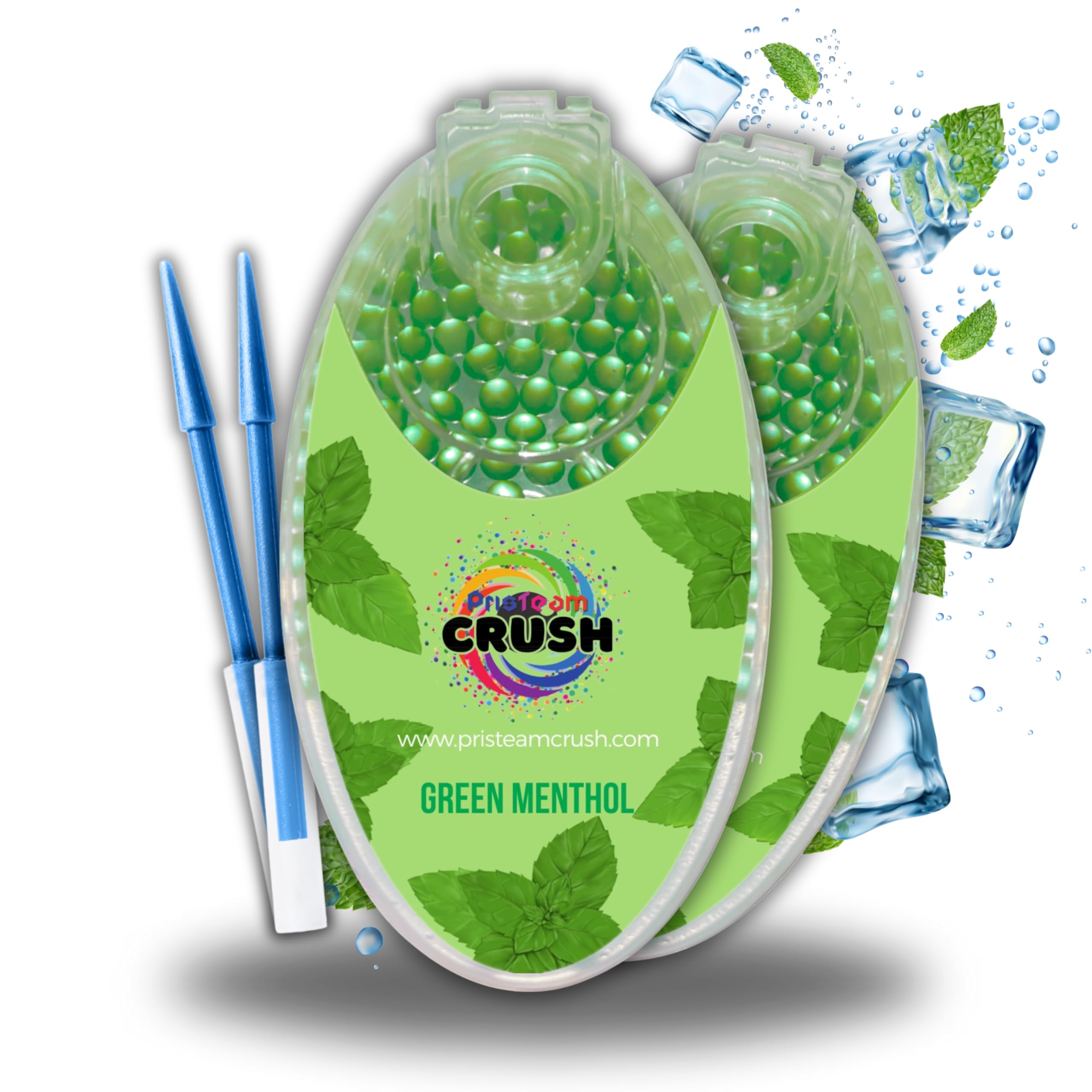 PrisTeam Menthol Balls For Cigarettes - 2 Packs Of 100 Green CrushBall ...