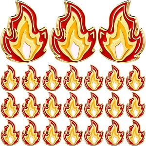 Amazon.com: Landical 72 Pcs Fire Flame Enamel Lapel Pins Bulk Set Fire ...