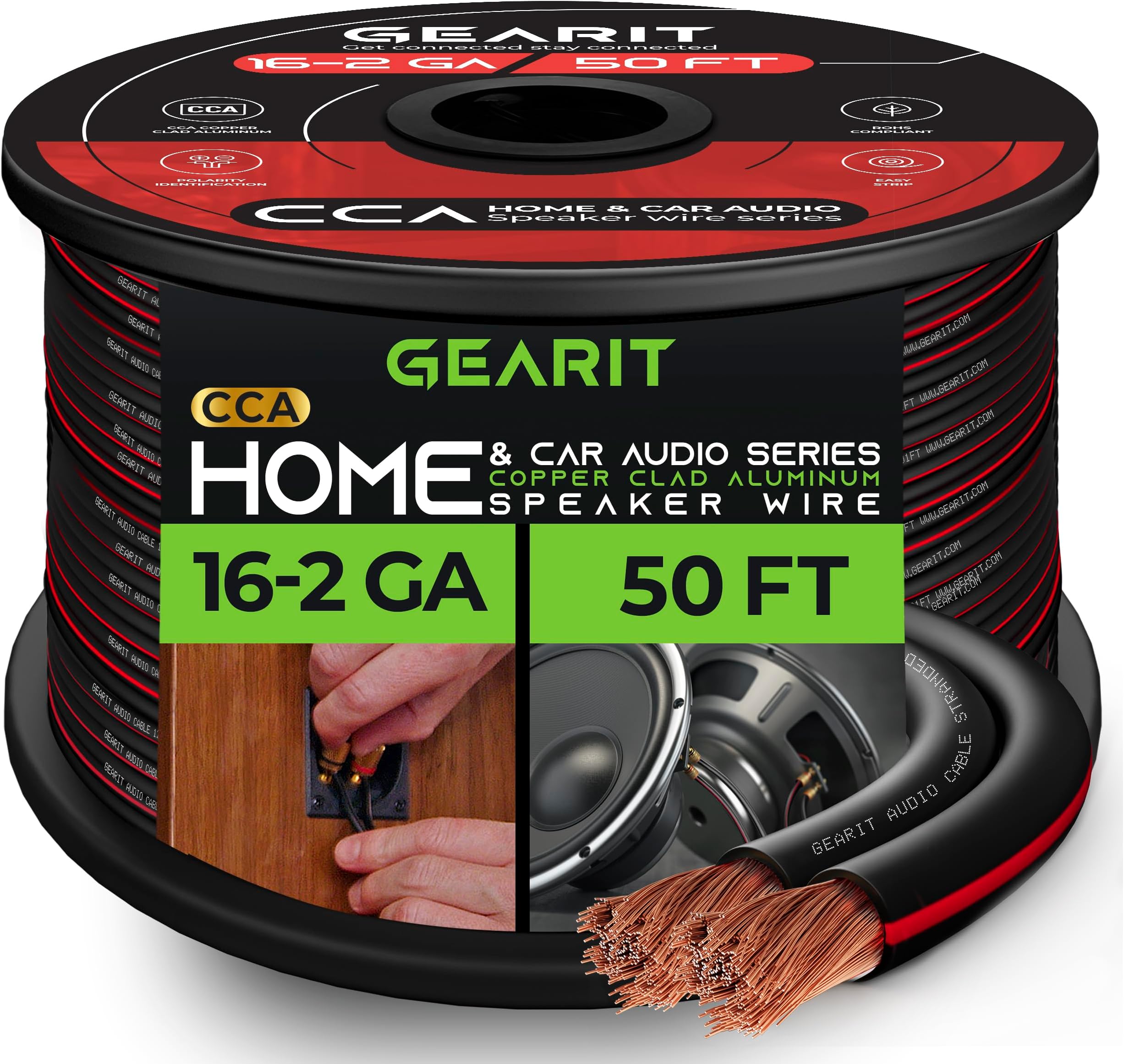 Amazon.com: 100 Foot Spool True 16 Gauge High Definition Twisted ...