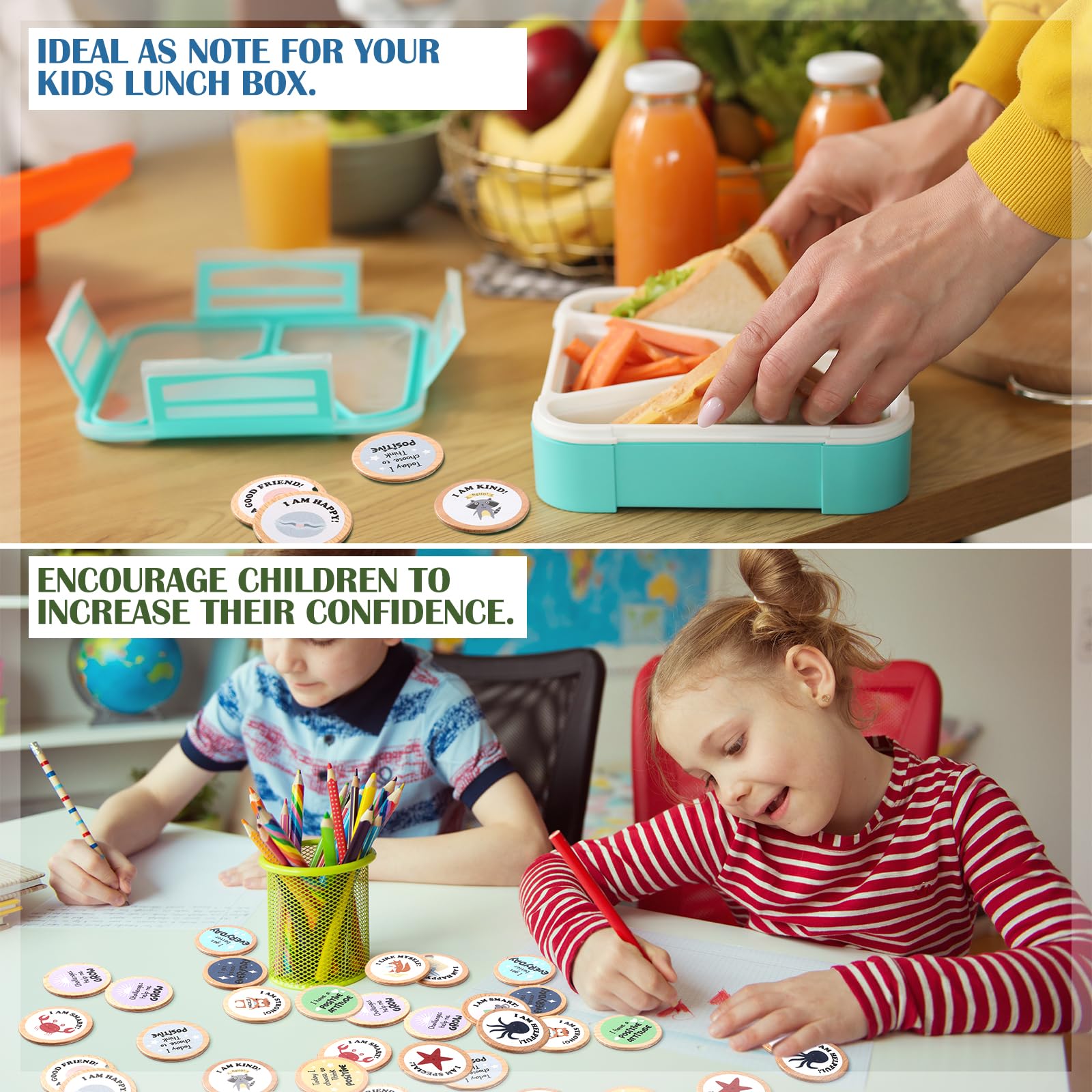 Snapklik.com : 100 Pcs Positive Affirmations Chips Christmas ...