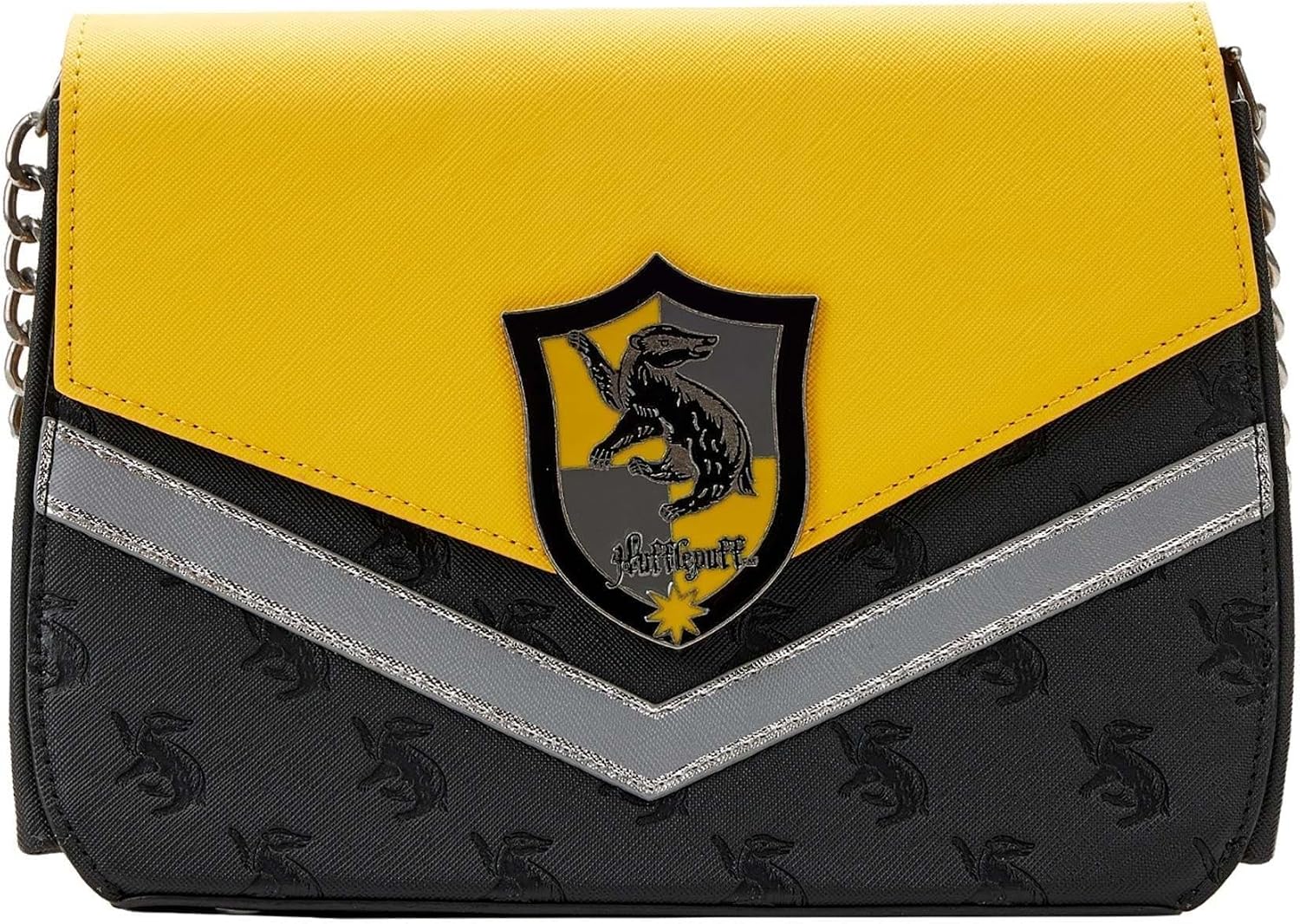 Amazon.com: Loungefly Harry Potter Hufflepuff Chain Strap Crossbody Bag ...