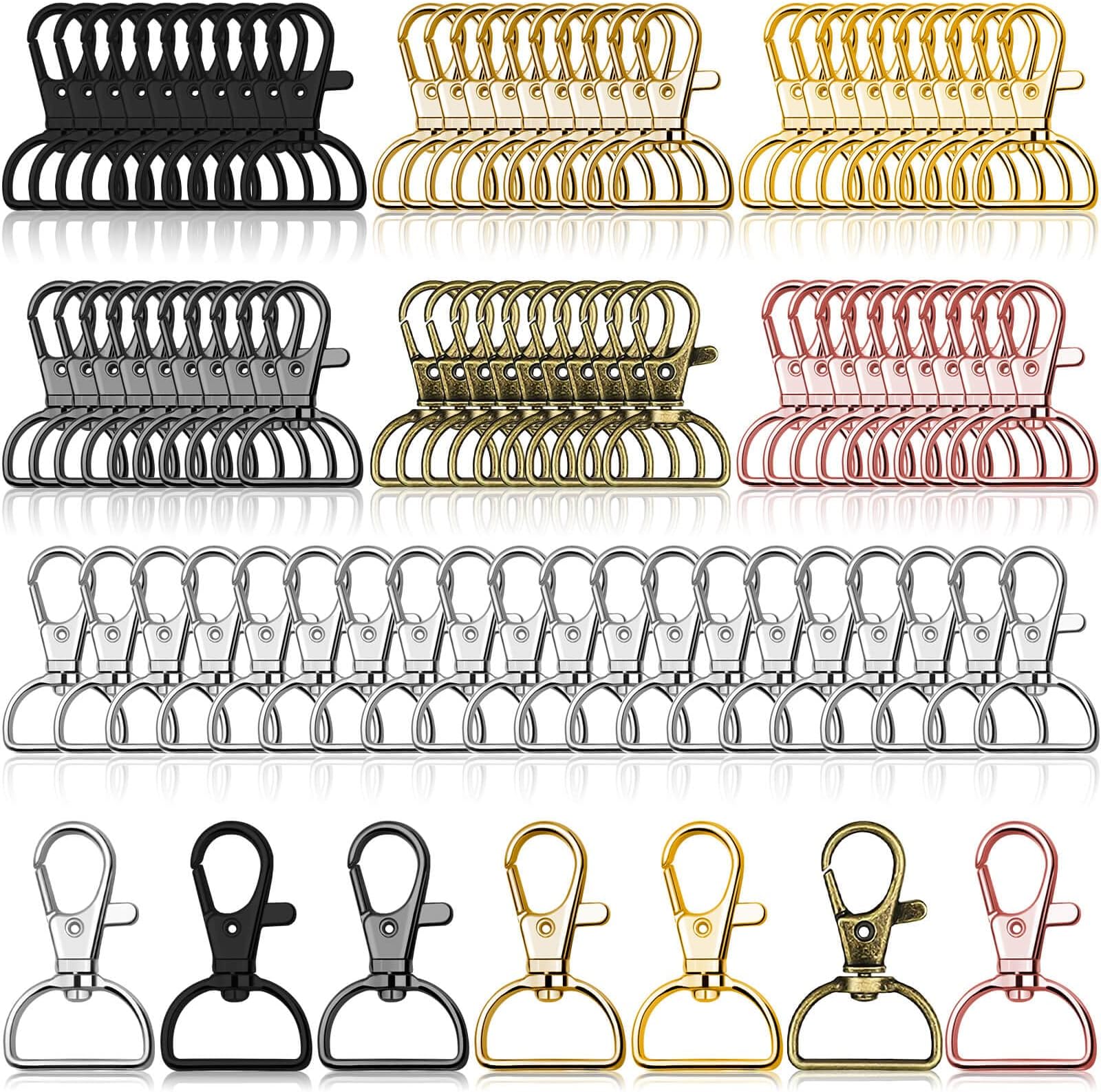 40 PCS Gold Lobster Clasps Swivel Trigger Snap Hooks, Key Chain Hooks ...