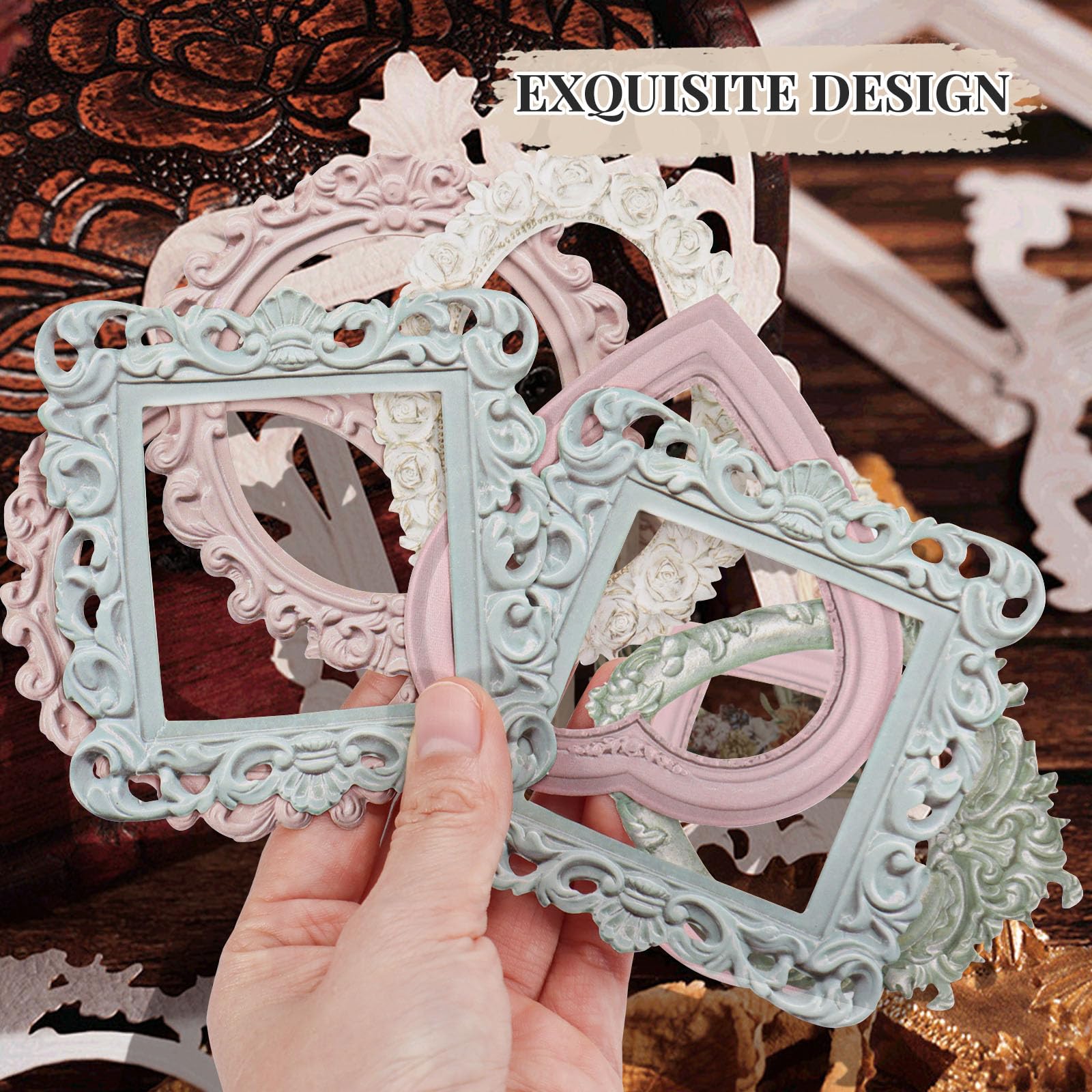 Snapklik.com : Chihutown 40pcs Vintage Scrapbook Frames Cutout ...