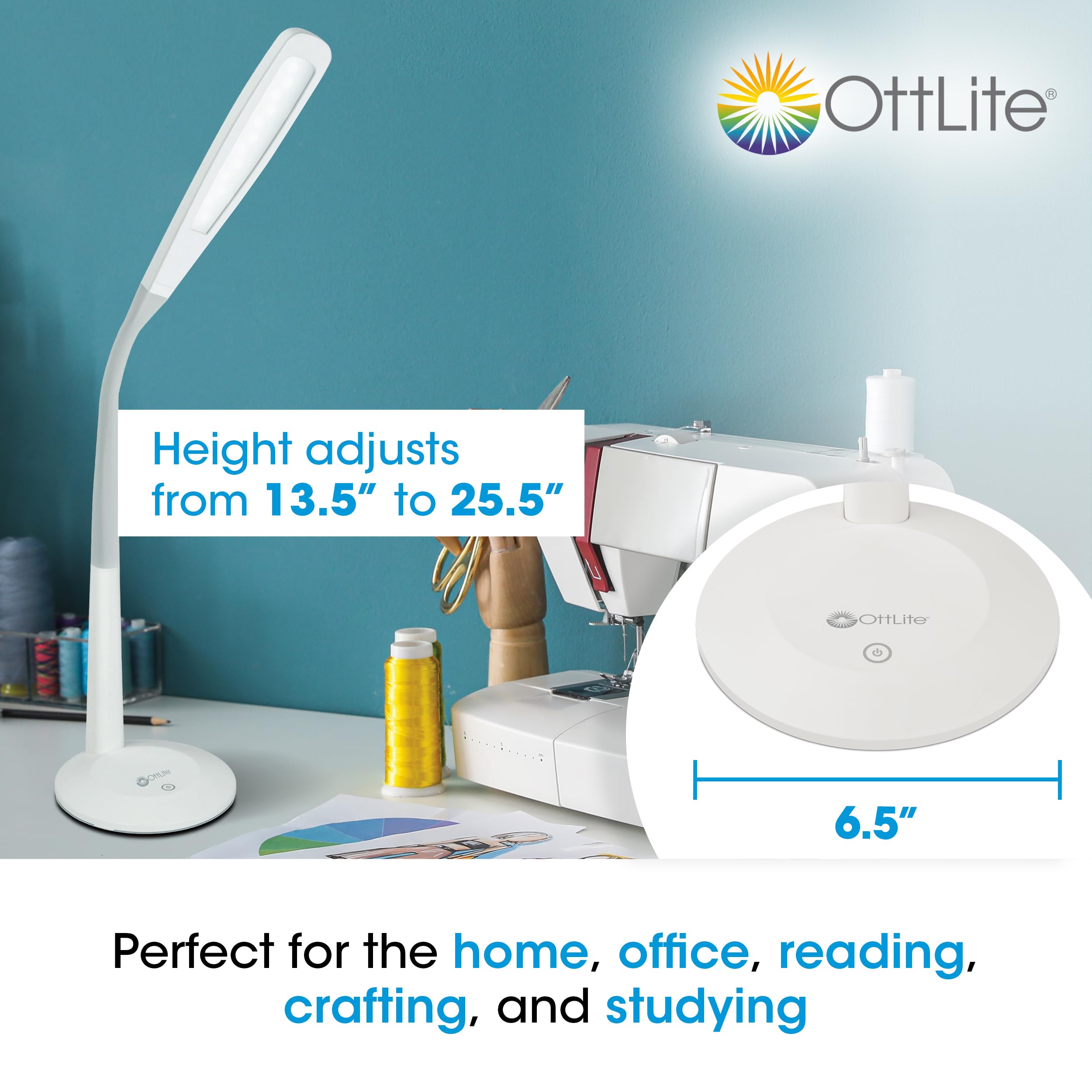 Ottlite Natural Daylight Desk Lamp Natural Daylight LED Flex Desk Lamp