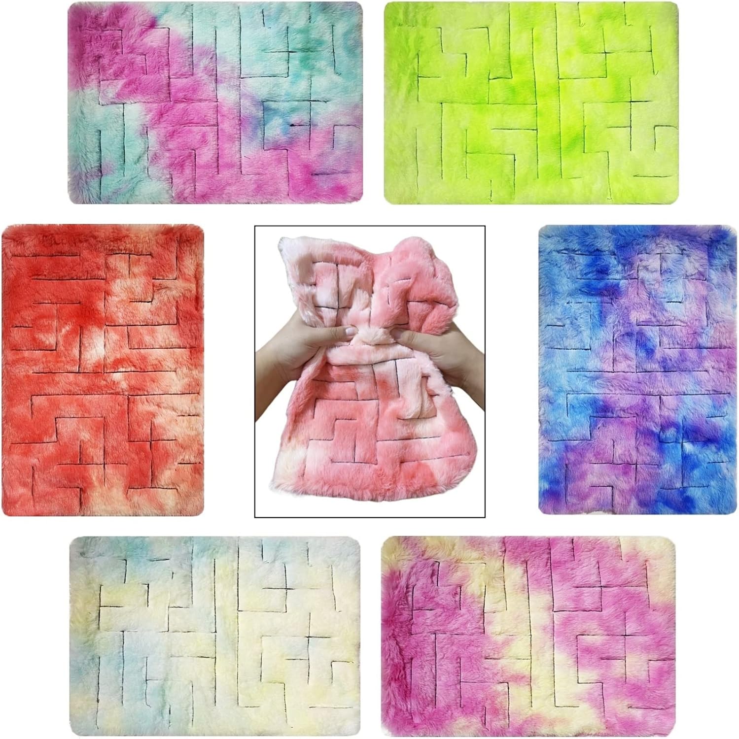 Amazon.com: 6 Pcs Marble Maze Mat, Tactile Sensory Toys for Stress and ...