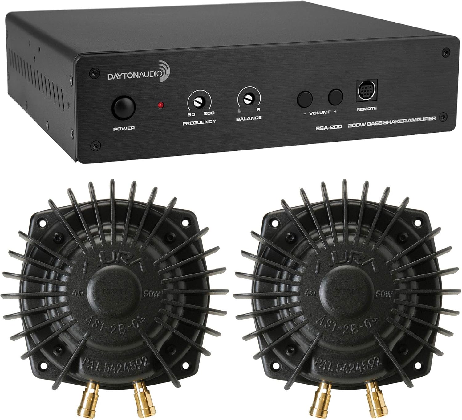Dayton Audio BSA-200 Amp with 2 Aura Pro Bass Shakers Bundle : Amazon ...