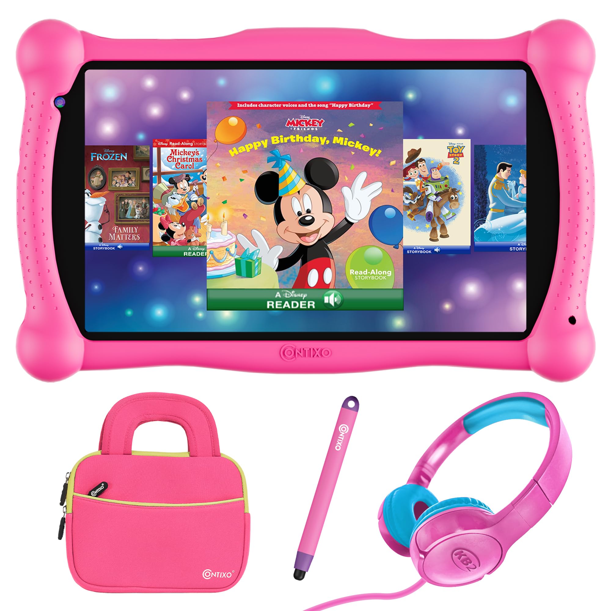 Amazon.com : Contixo 7" Disney Kids Learning Tablet Bundle - WiFi ...