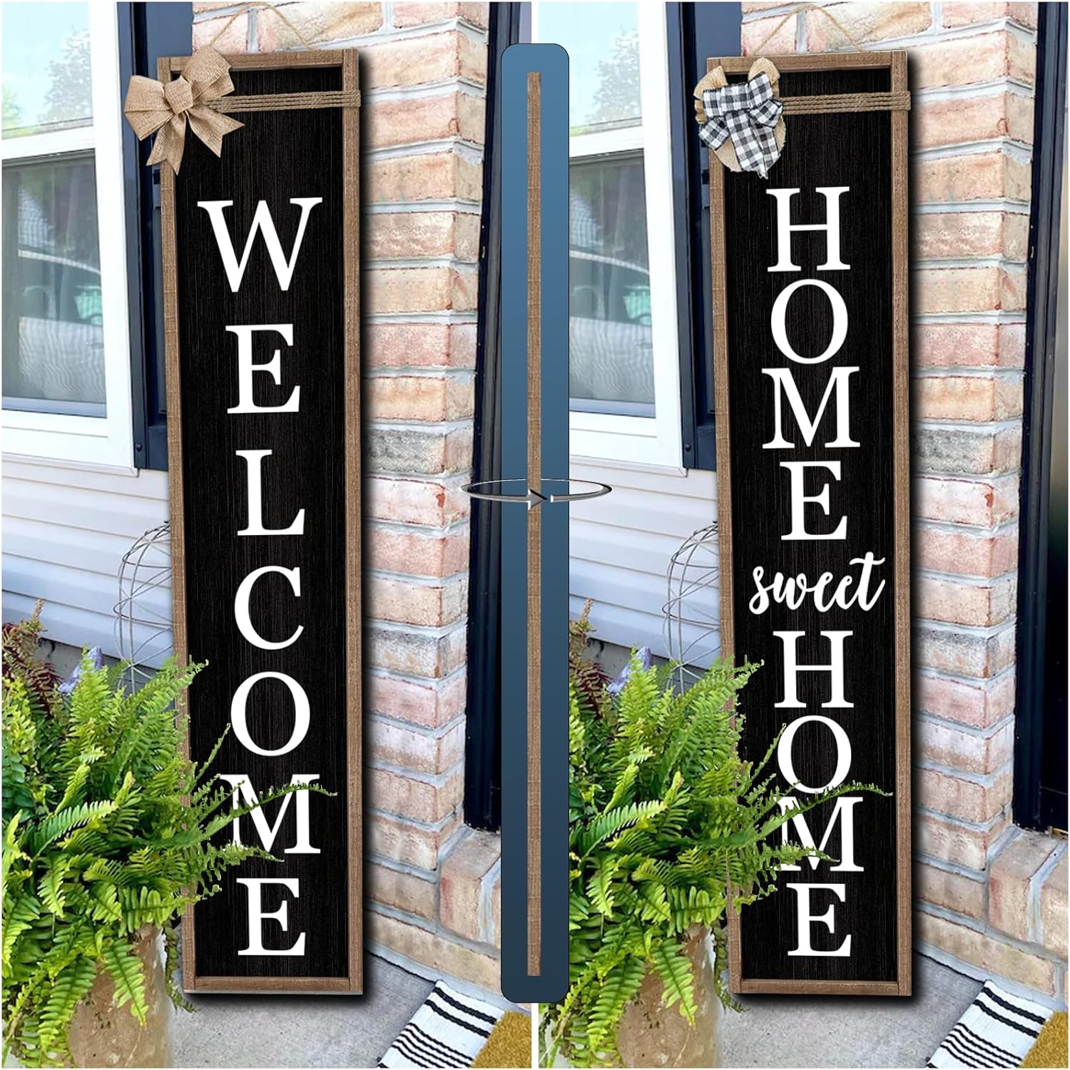 Amazon.com: Outdoor Welcome Sign for Front Porch Standing Large 2 Sided ...