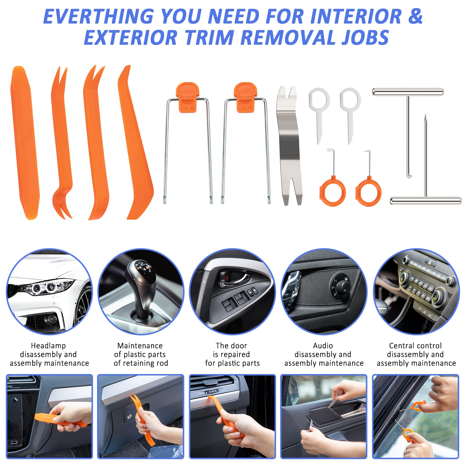 Snapklik.com : AUTODECO 126pcs Roadside Emergency Car Kit - Auto Safety ...