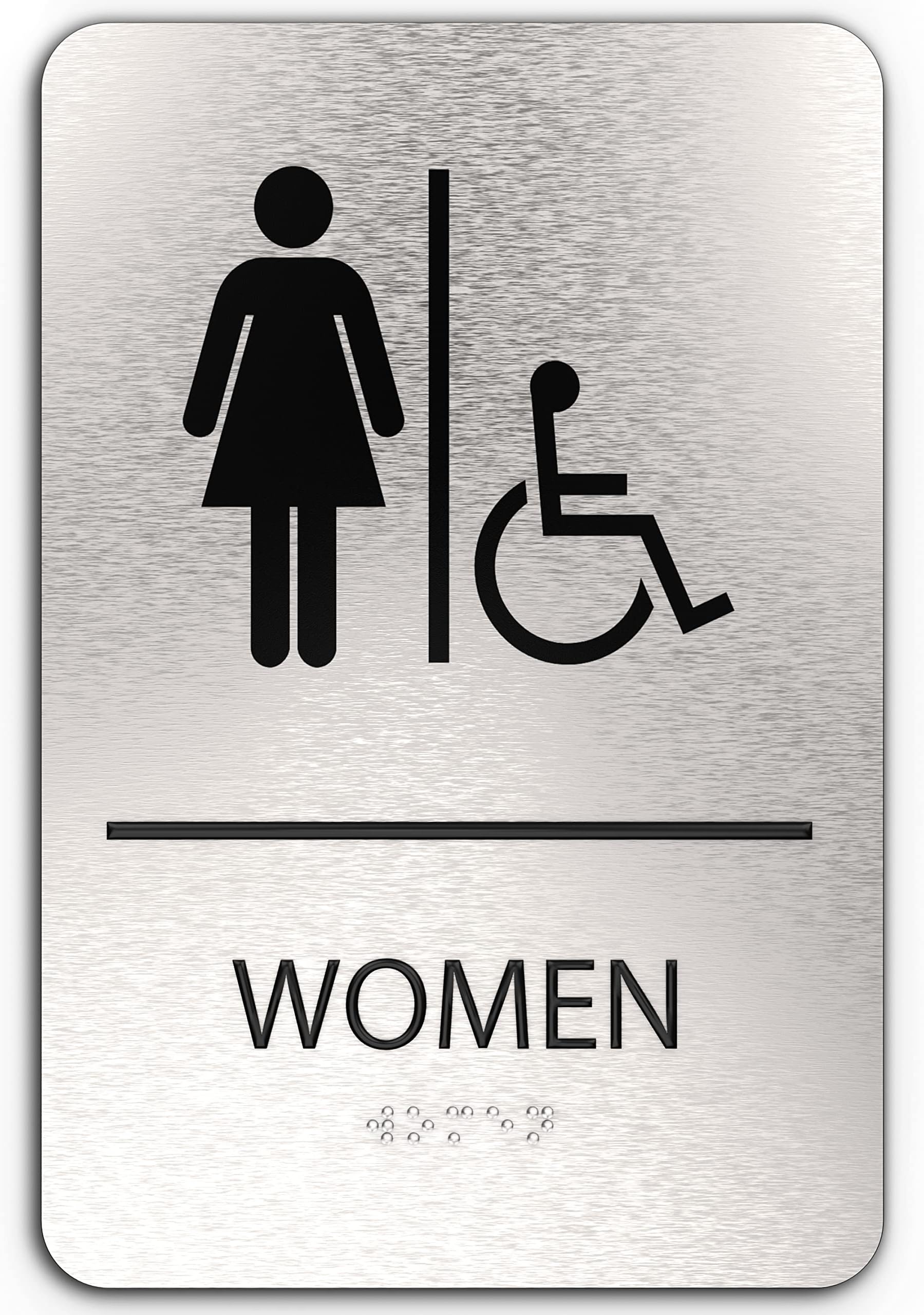 Amazon.com: ADA Restroom Signs | 6x9 inches Restroom Signs for Business ...