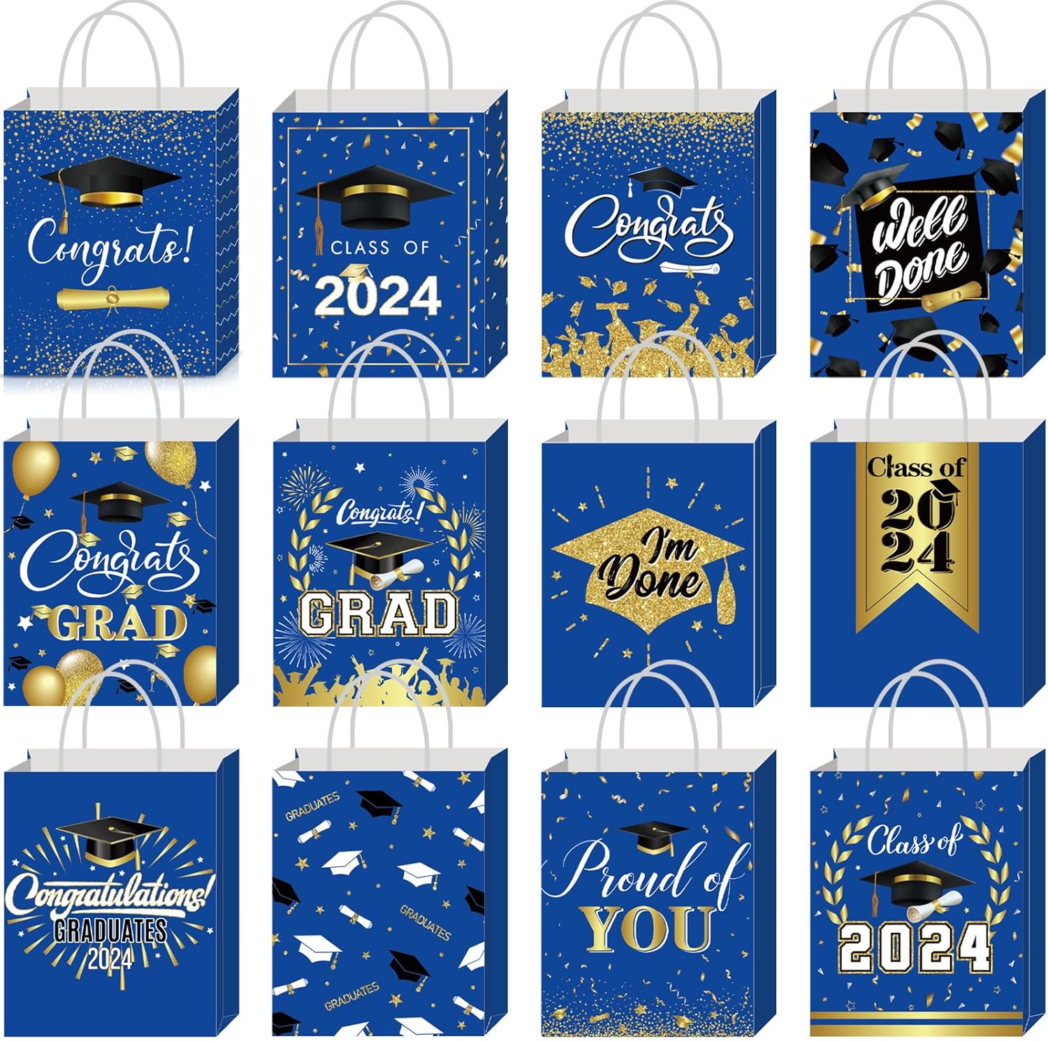 Amazon.com: Lincia 36 Pcs Graduation Gift Bags with Handles 2024 ...