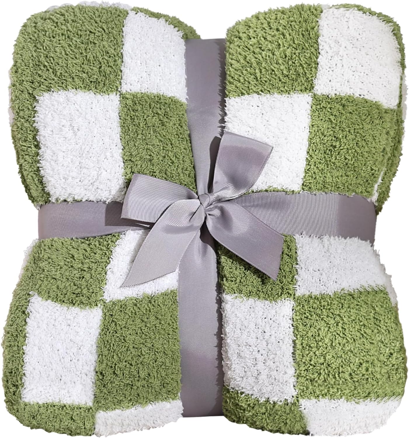 Amazon.com: Panku Checkered Blanket, Ultra Soft Green Checkered Throw ...